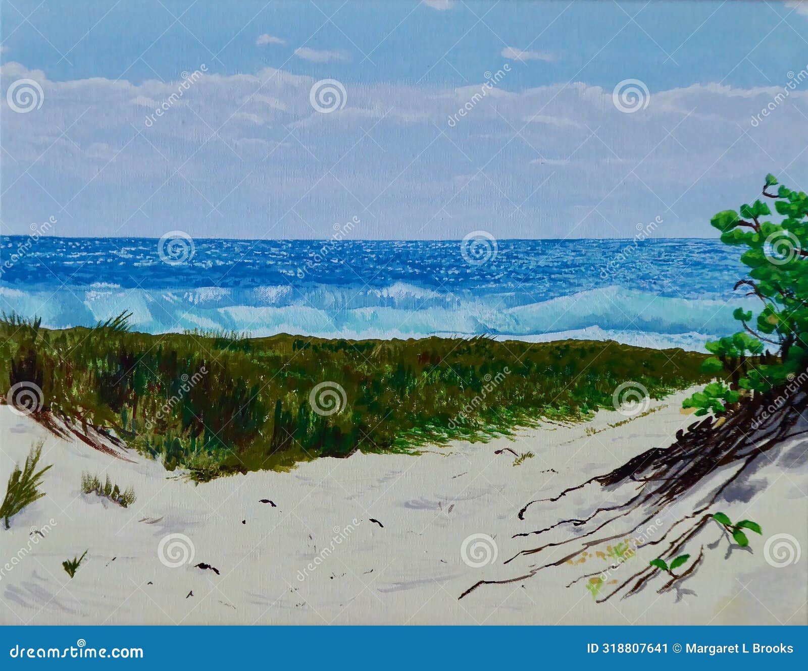 Entrance To Guana Bay Beach Stock Image - Image of grass, coastline ...