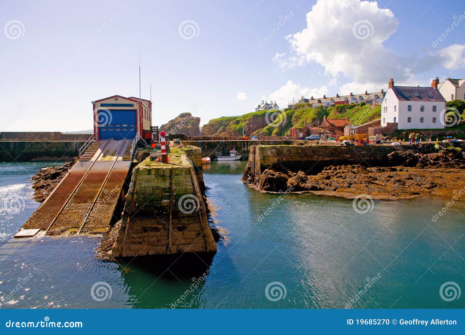 Entrance to the harbour stock photo. Image of boat, europe - 19685270