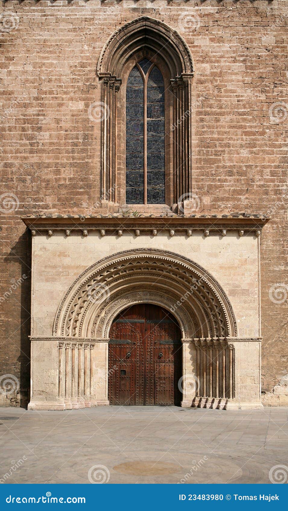 Entrance To the Historic Cathedral Stock Photo - Image of window, gates ...