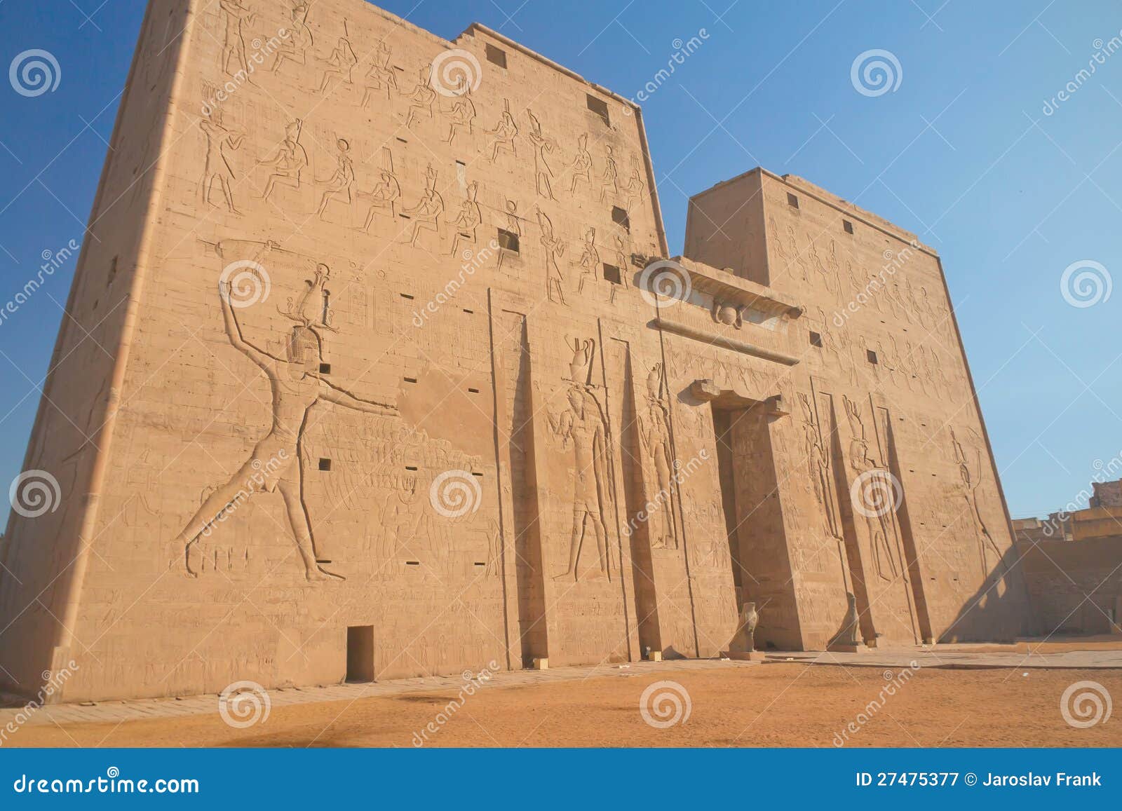 Entrance To the Horus Temple ( Edfu, Egypt ) Stock Image - Image of ...