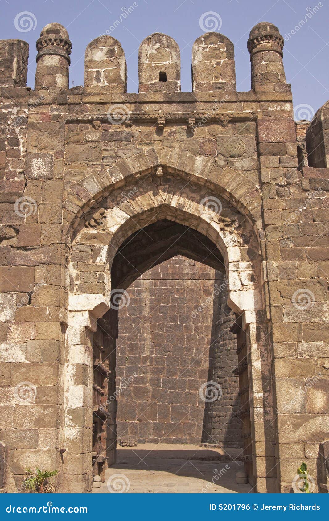Entrance to an Indian Fort stock photo. Image of islamic - 5201796