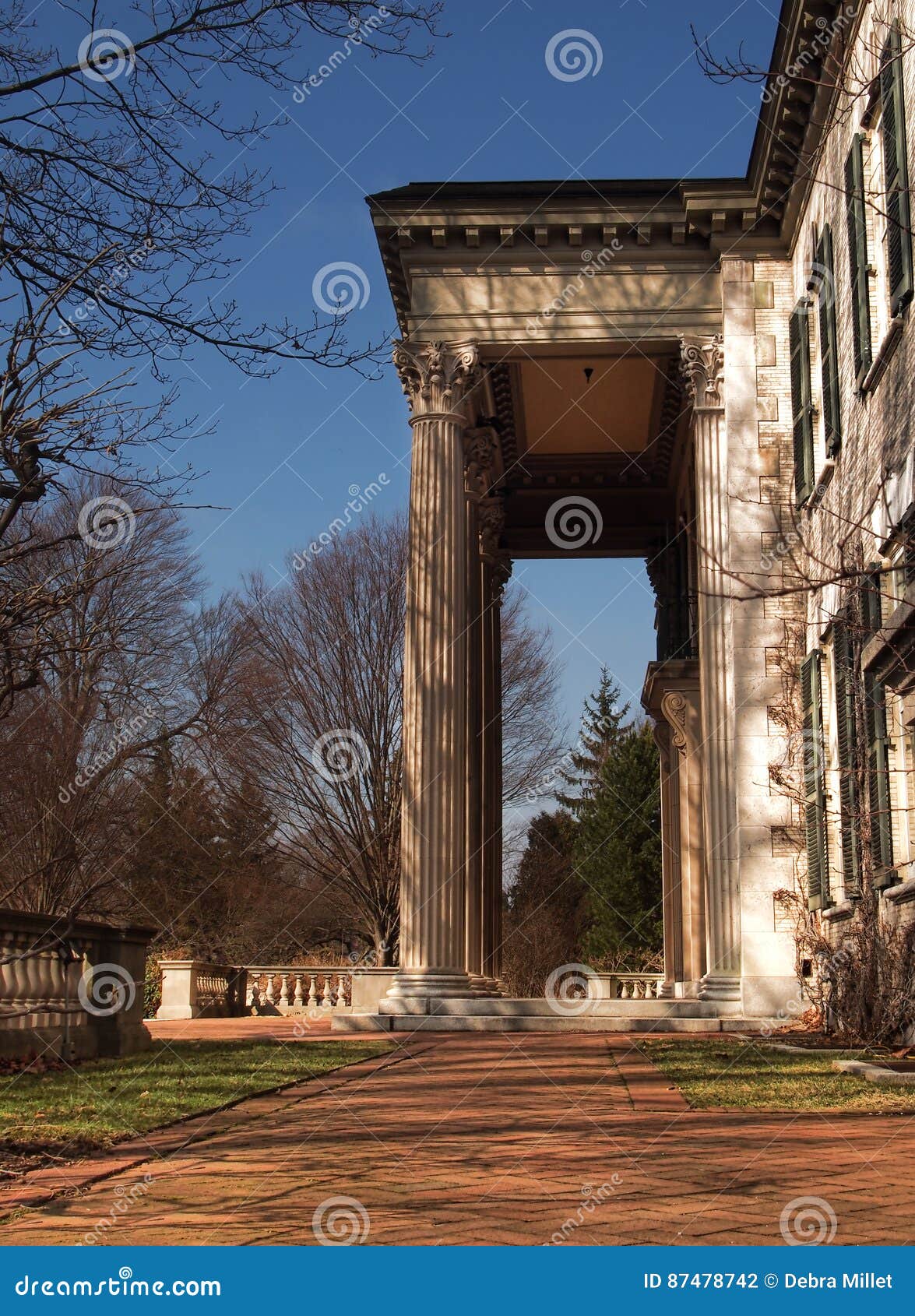 Entrance to a mansion stock photo. Image of classical - 87478742