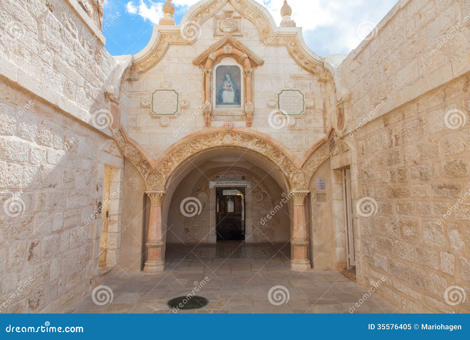 Entrance To the Milk Grotto Stock Image - Image of pilgrim, entrance ...