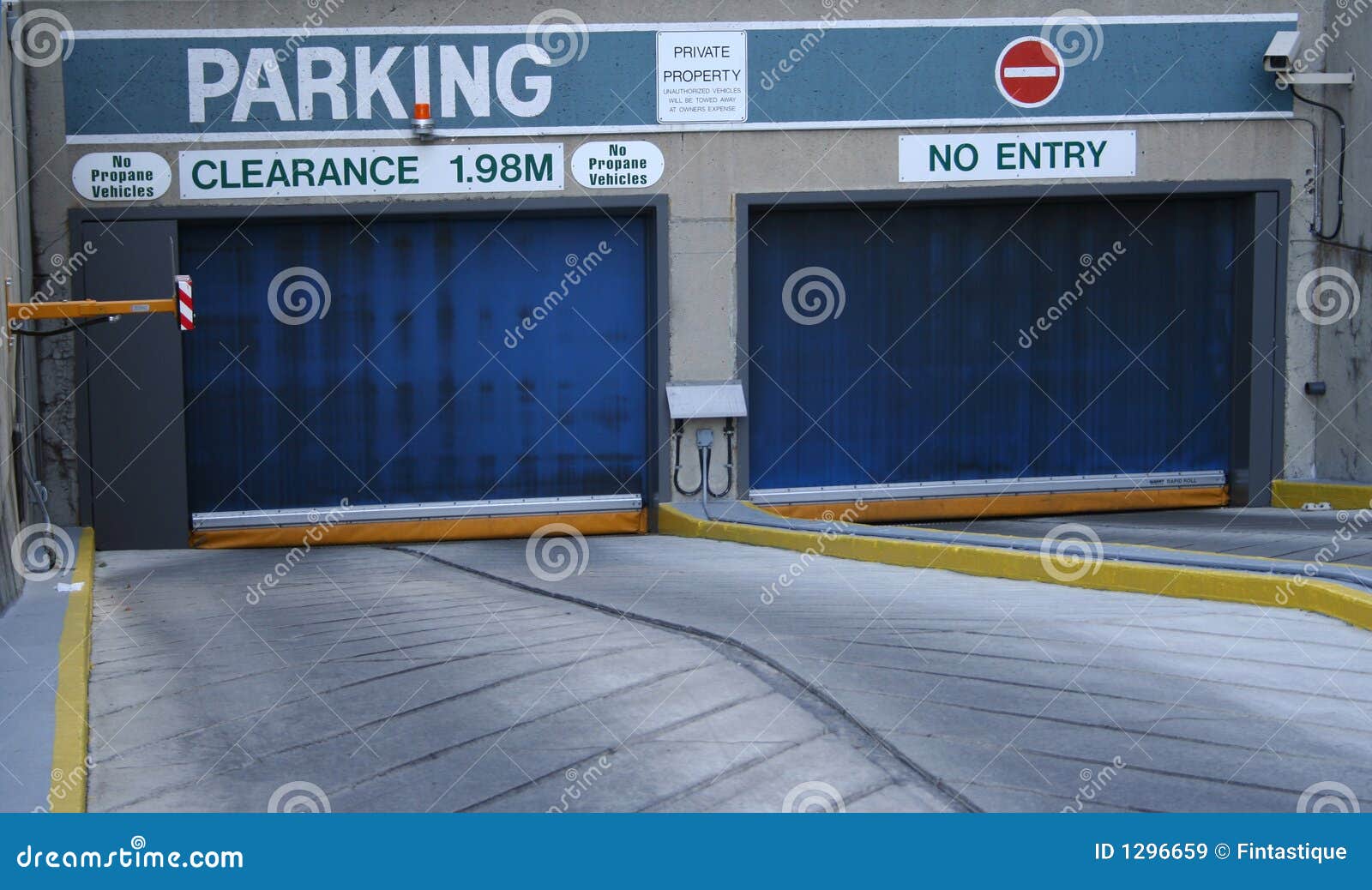 Entrance to parking garage stock image. Image of entrance - 1296659