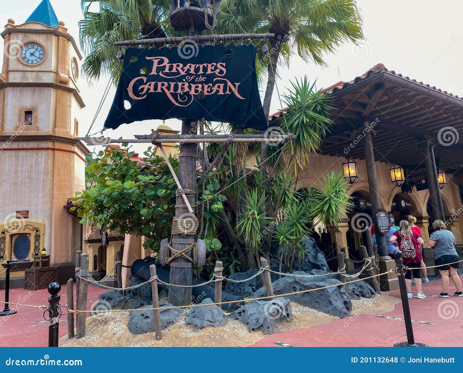 The Entrance To The Pirates Of The Caribbean Ride At Magic Kingdom In