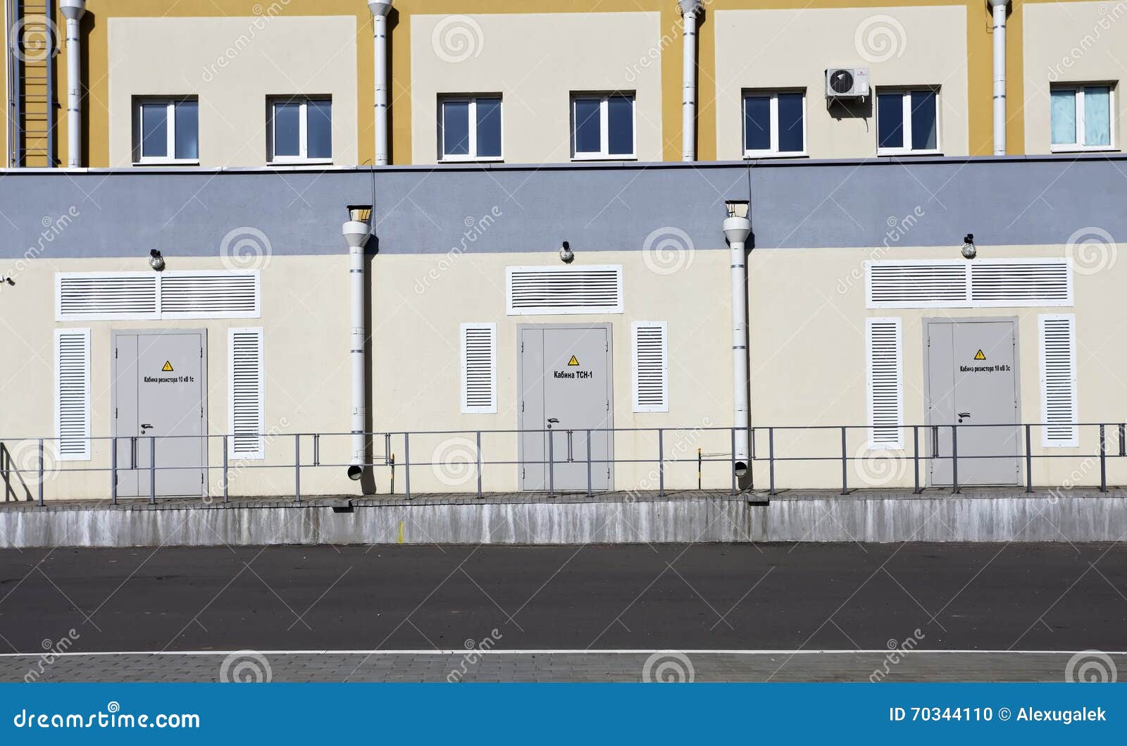 Entrance To the Power Plant Stock Photo - Image of electrical, energy ...