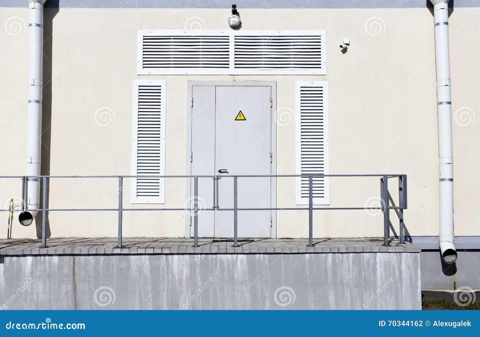 Entrance To the Power Plant Stock Photo - Image of plant, electric ...