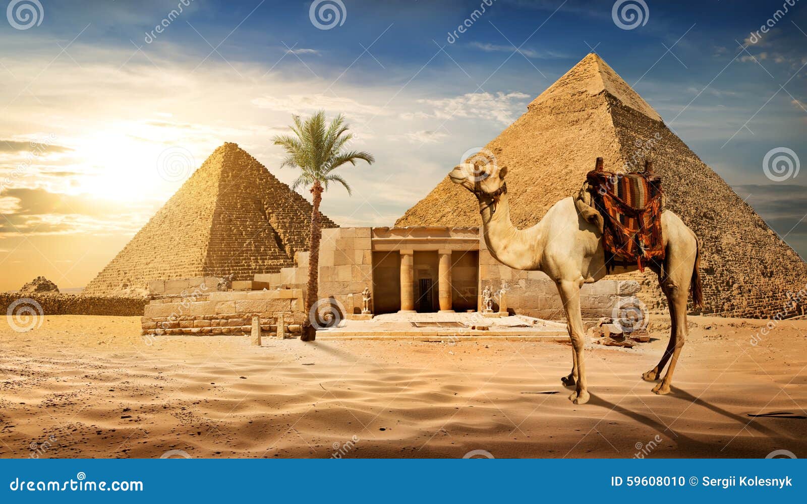 Entrance to pyramid stock photo. Image of pyramid, famous - 59608010