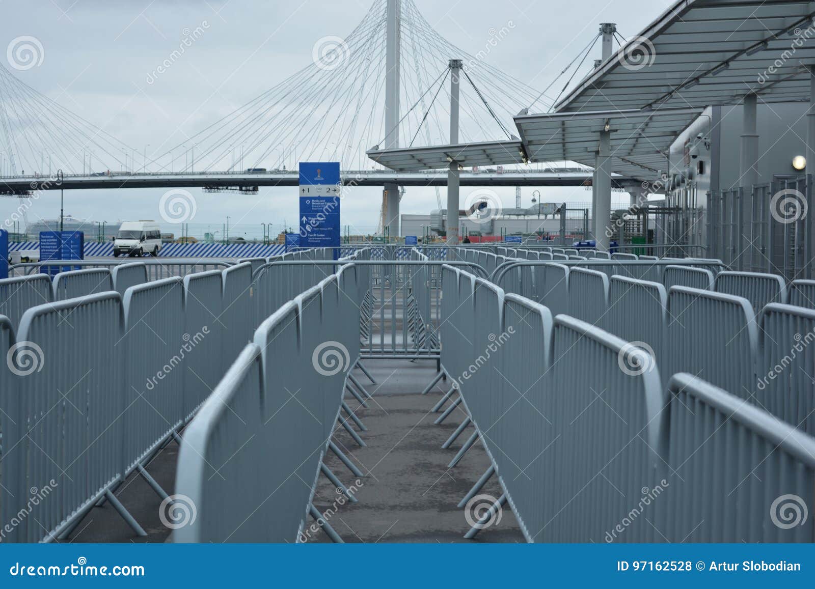Entrance To the Stadium Behind the Bridge Editorial Stock Photo - Image ...