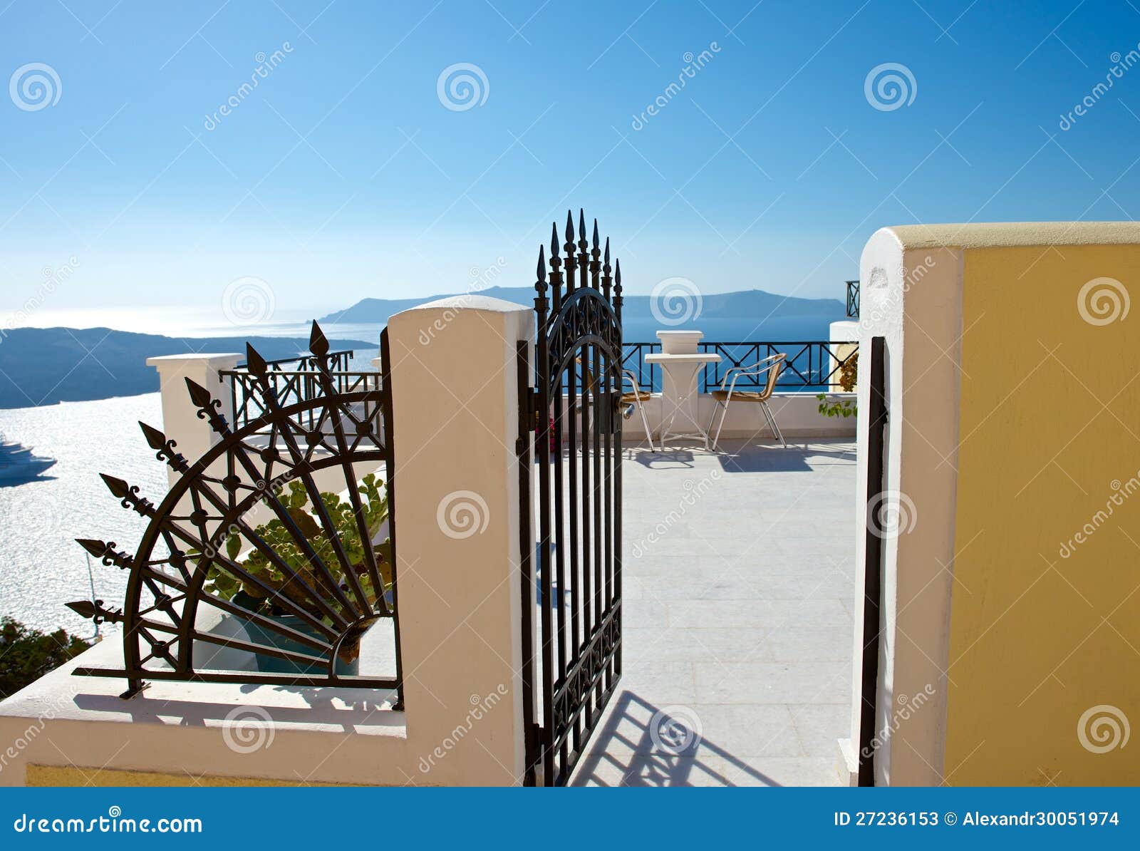 Entrance to the terrace stock image. Image of balcony - 27236153