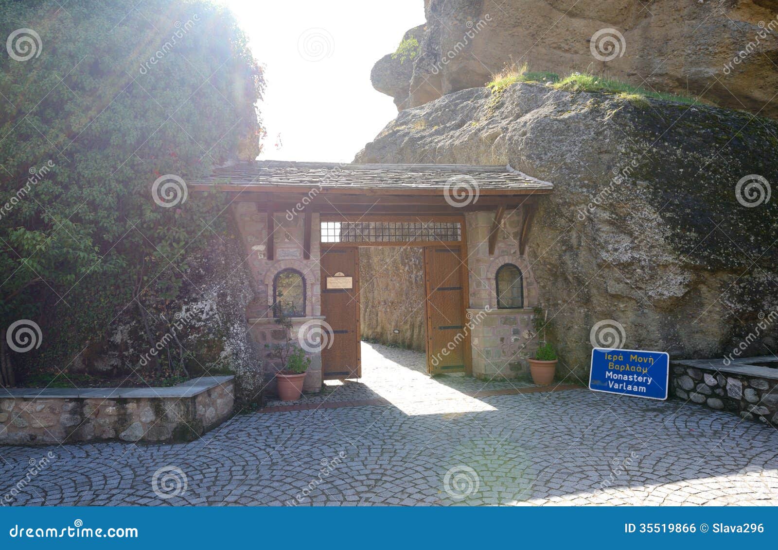 The Entrance in Varlaam Monastery Stock Photo - Image of building ...