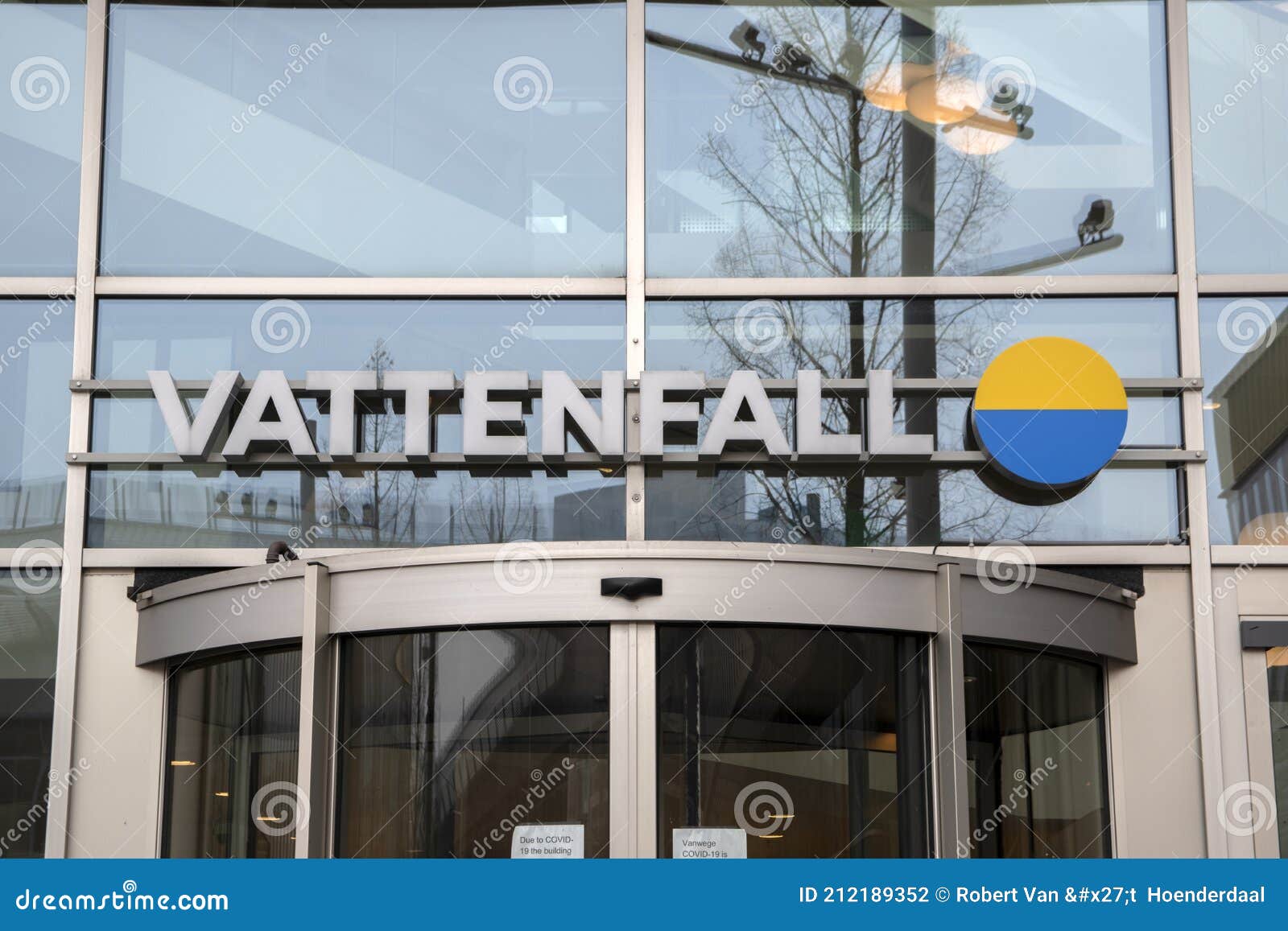Entrance Vattenfall at Amsterdam the Netherlands 3-3-2021 Editorial ...
