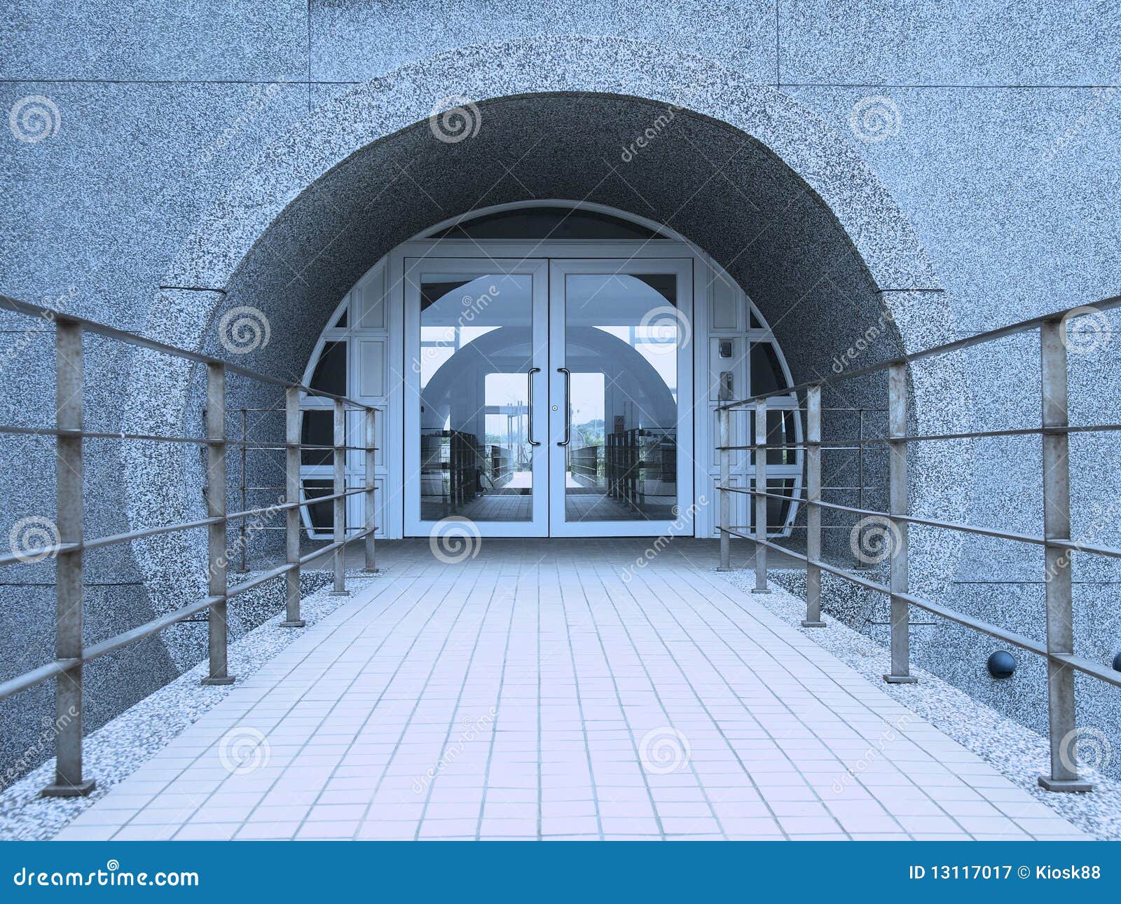 Entrance and walkway stock image. Image of handrail, circle - 13117017