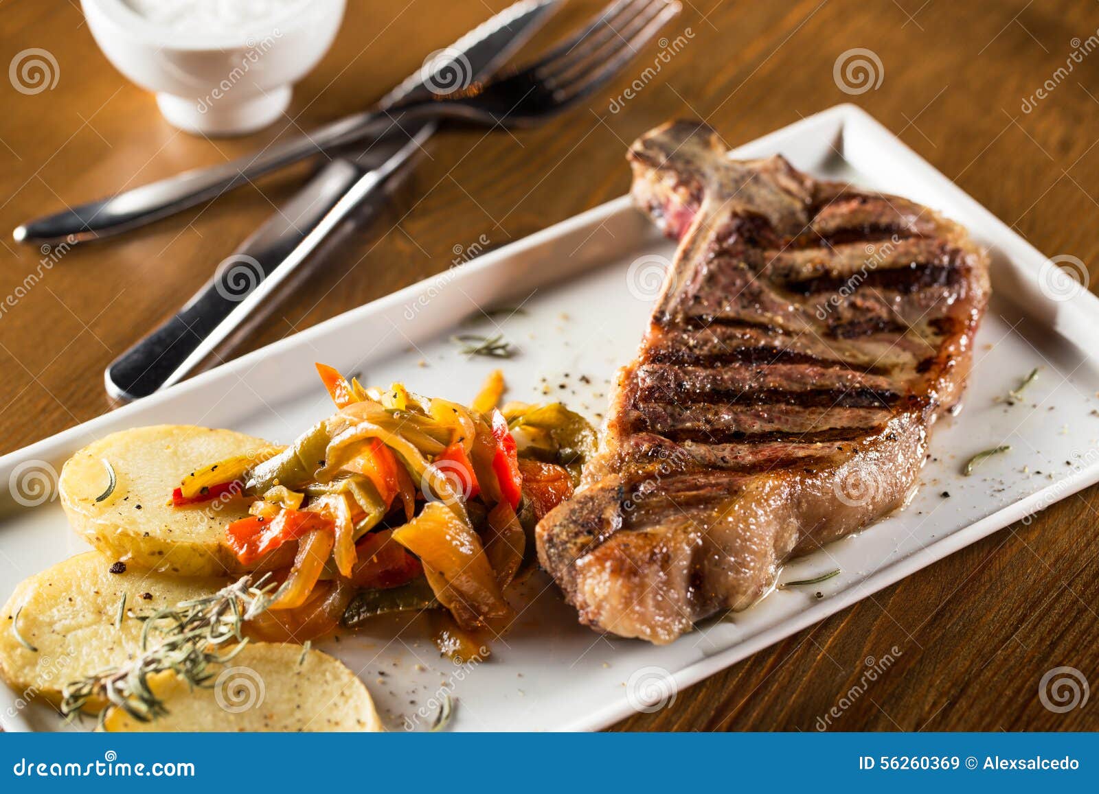 Entrecote stock image. Image of fillet, steak, wood, plate - 56260369