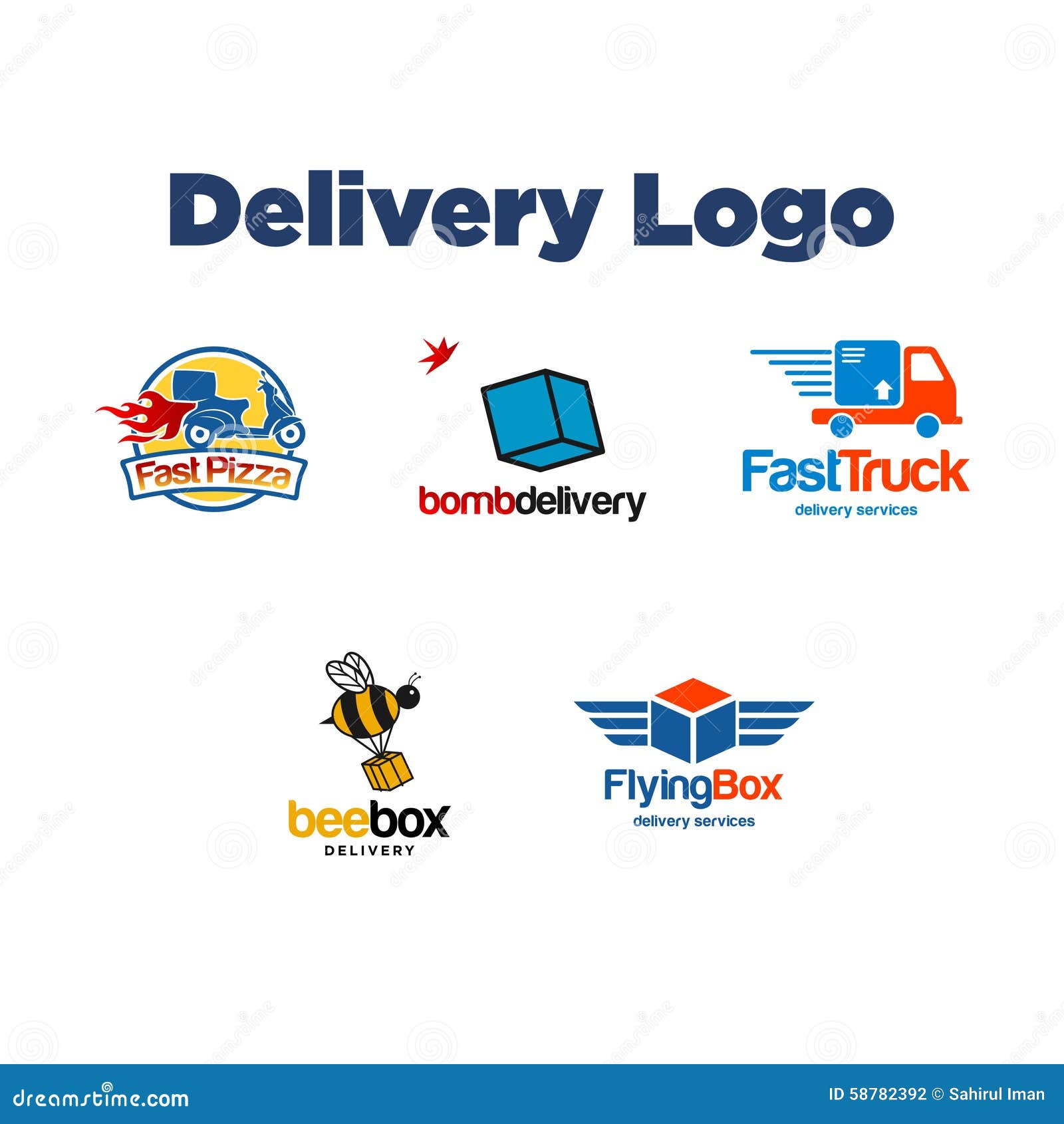 Entrega Logo Template ilustração do vetor. Ilustração de projeto - 58782392