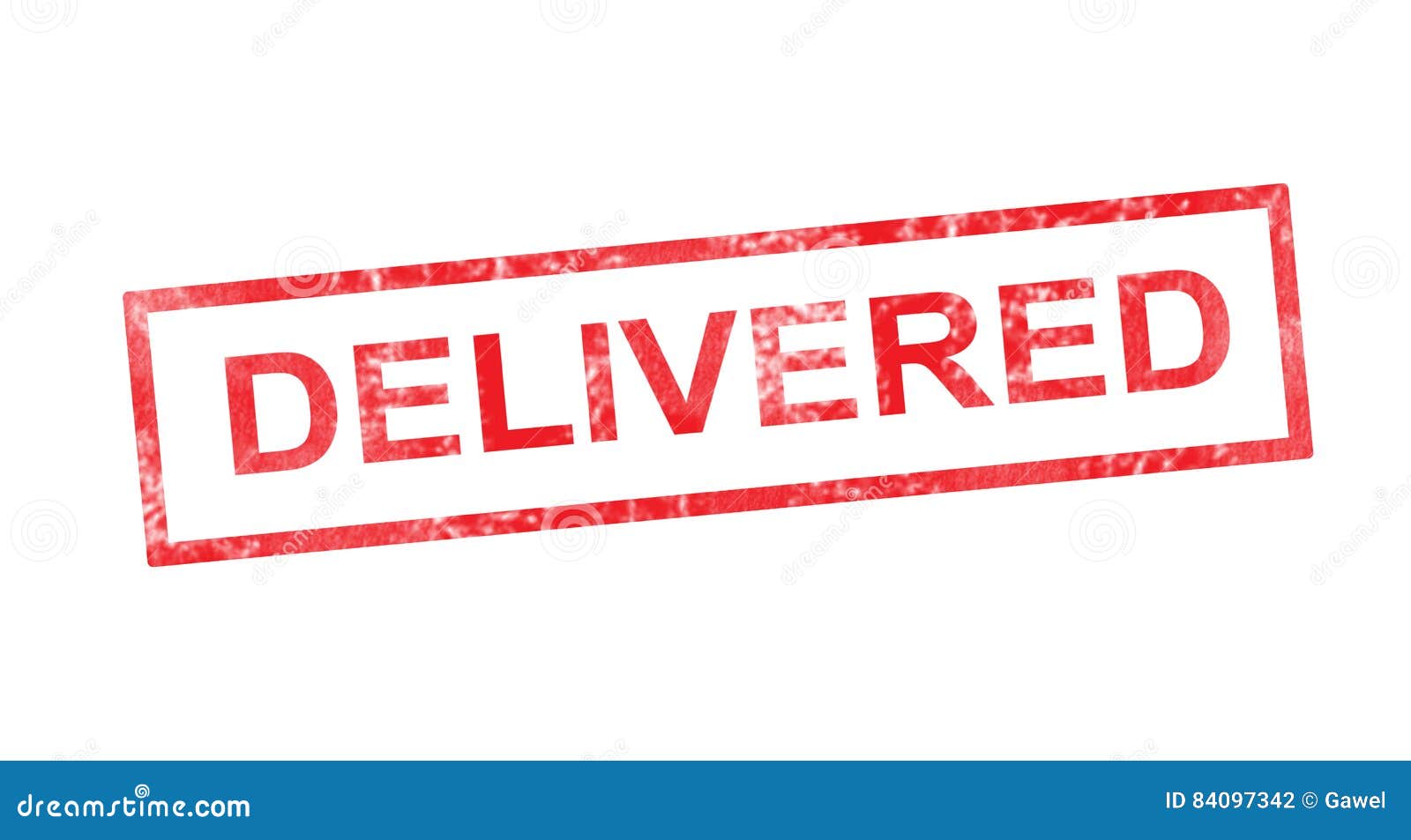 Entregado En Sello Rectangular Rojo Stock de ilustración - Ilustración ...