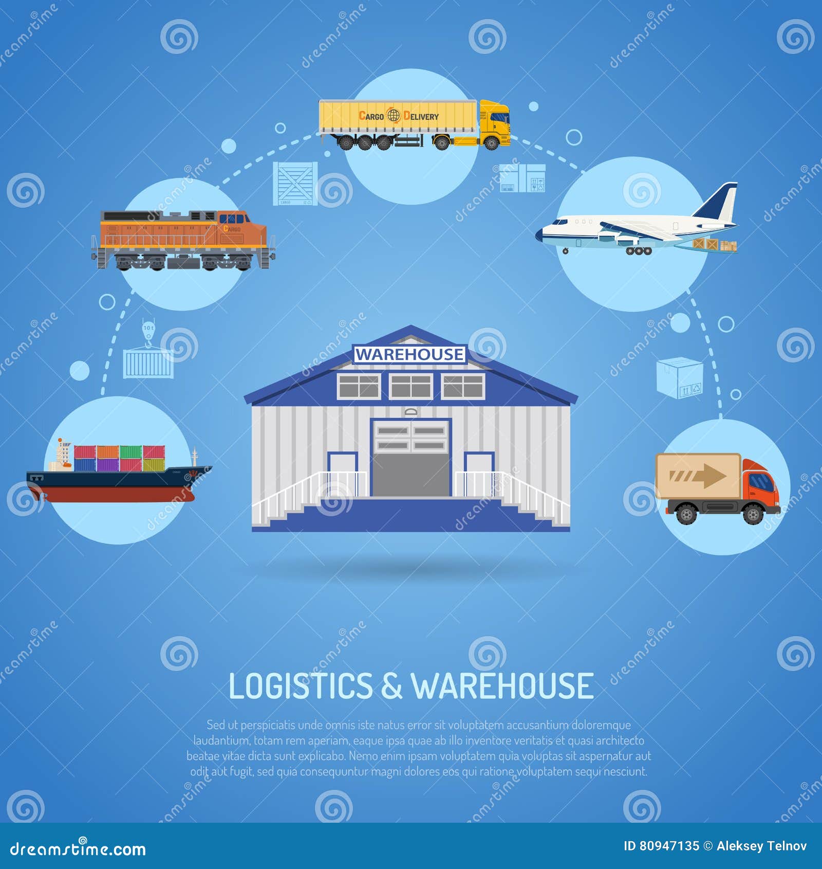 Entrepôt Et Concept De Logistique Illustration de Vecteur ...