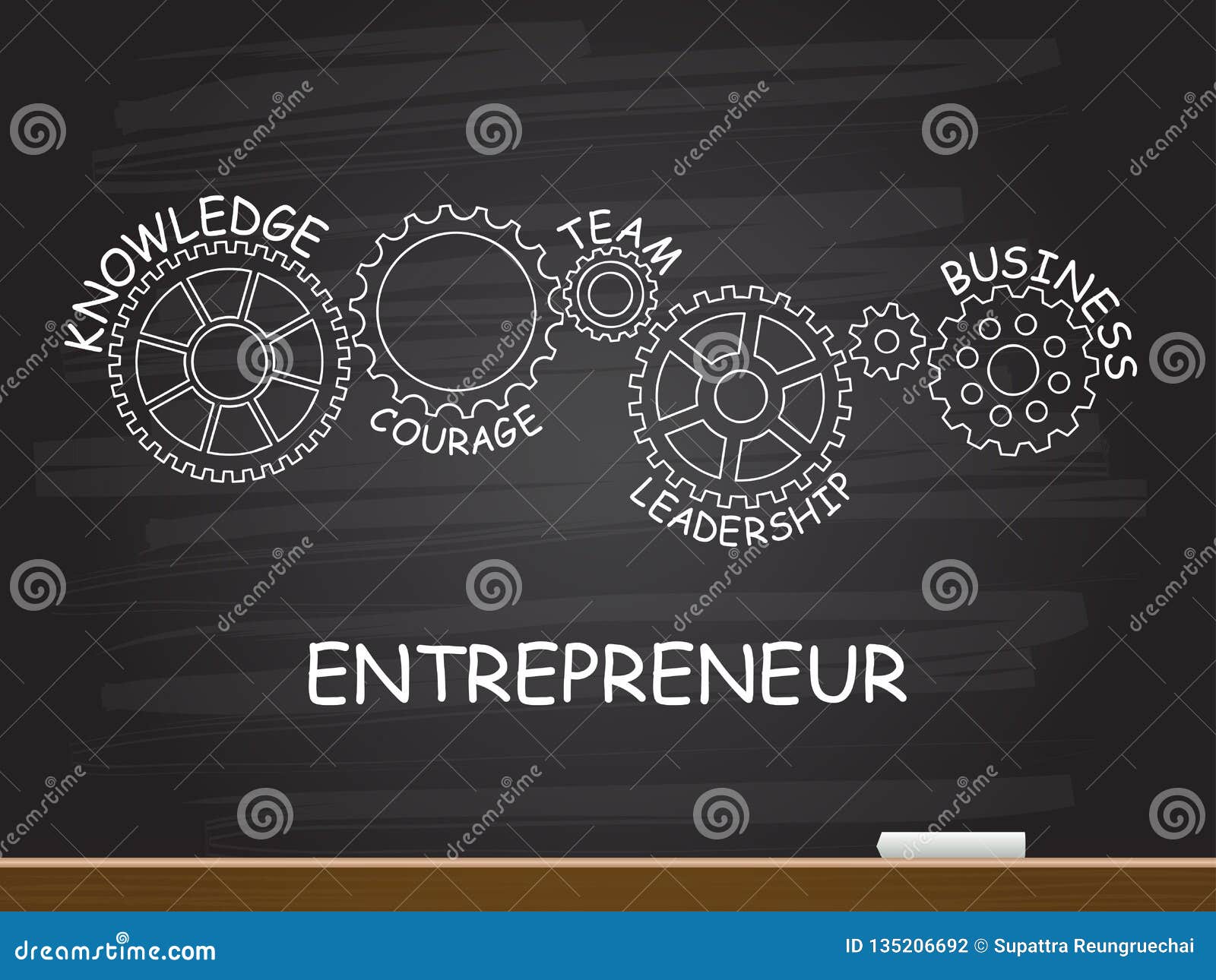 Entrepreneur Avec Le Concept De Vitesse Sur Le Tableau Illustration ...