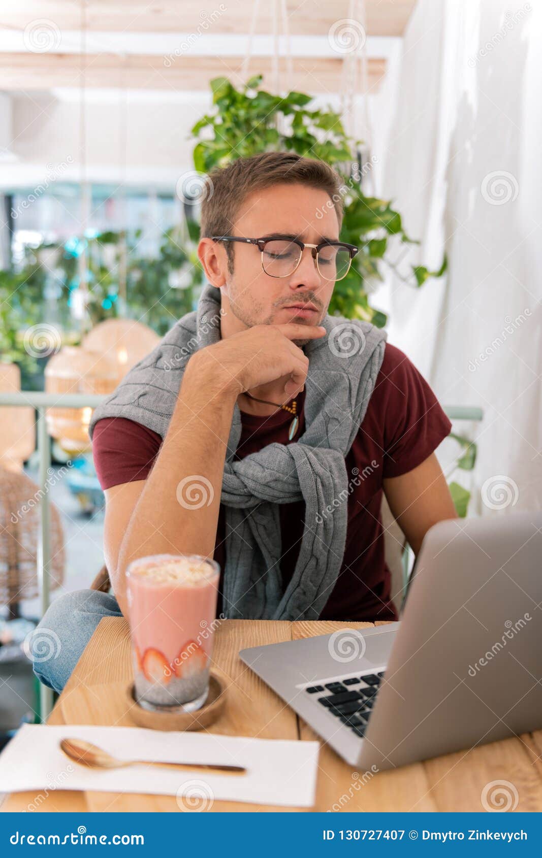 Entrepreneur Feeling Curious Thinking about Launching New Startup Stock ...