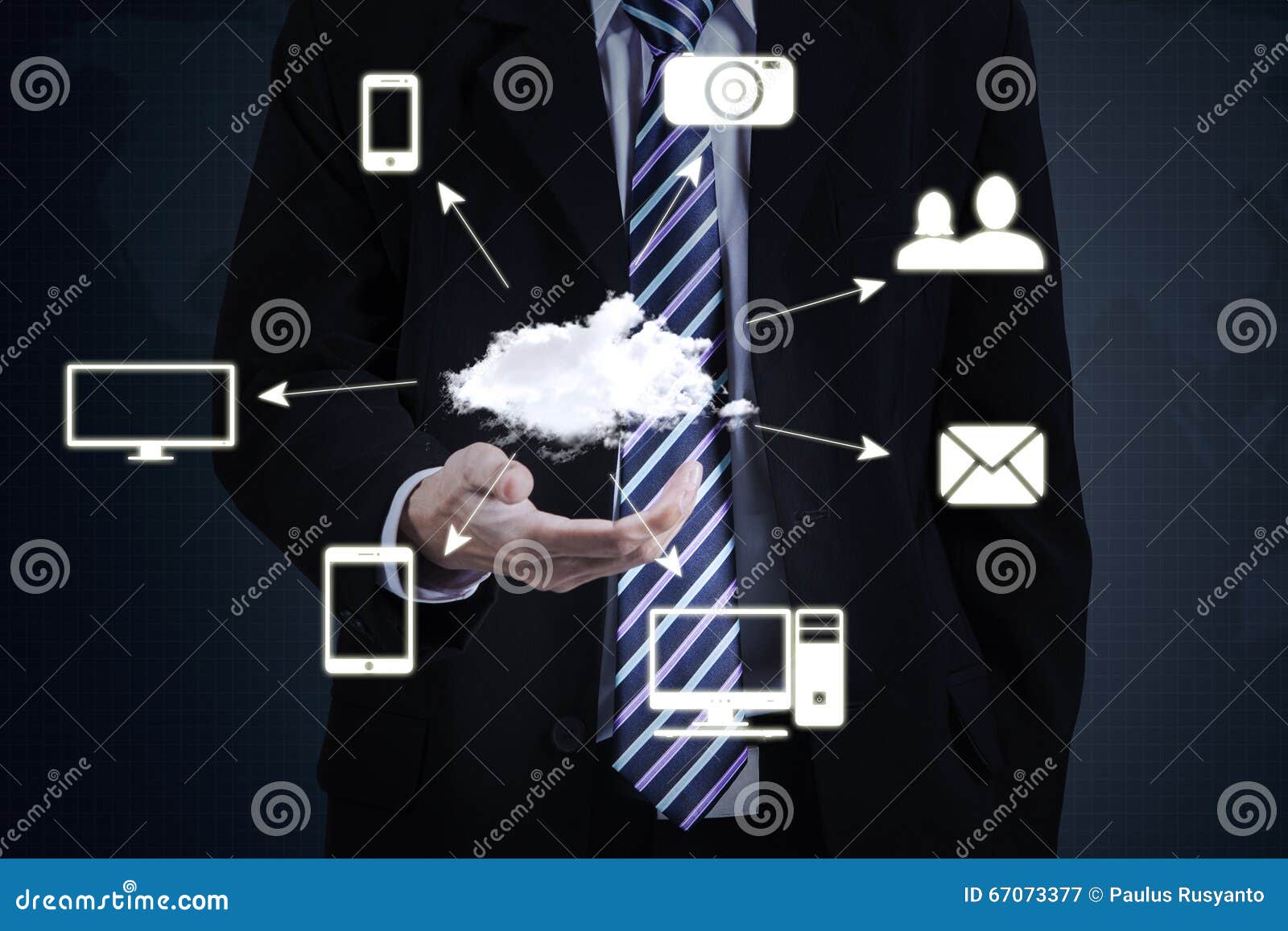 Entrepreneur Holding Cloud Computing Diagram Stock Image - Image of ...