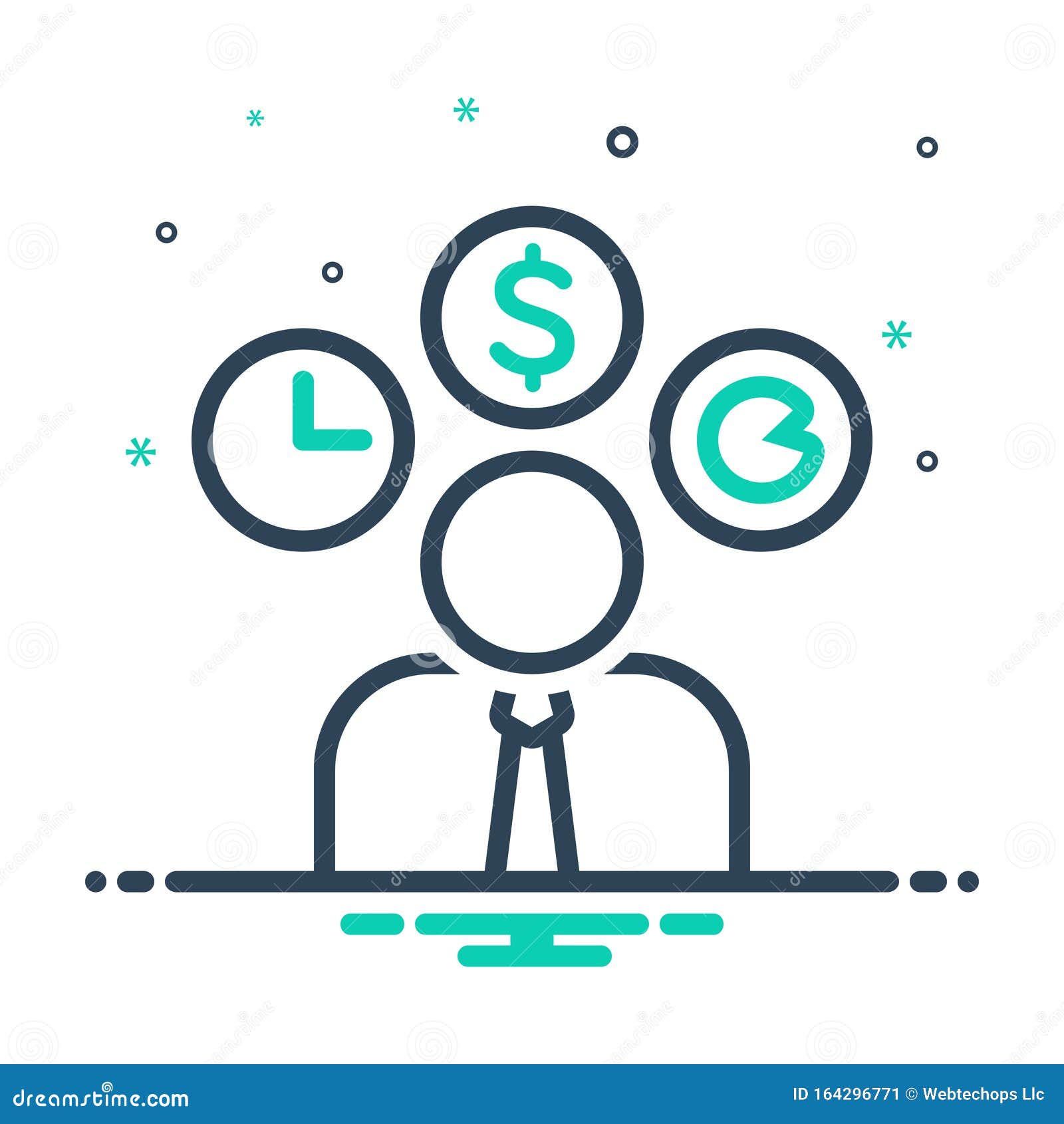 Mix Icon for Entrepreneur, Dealmaker and Hustler Stock Vector ...