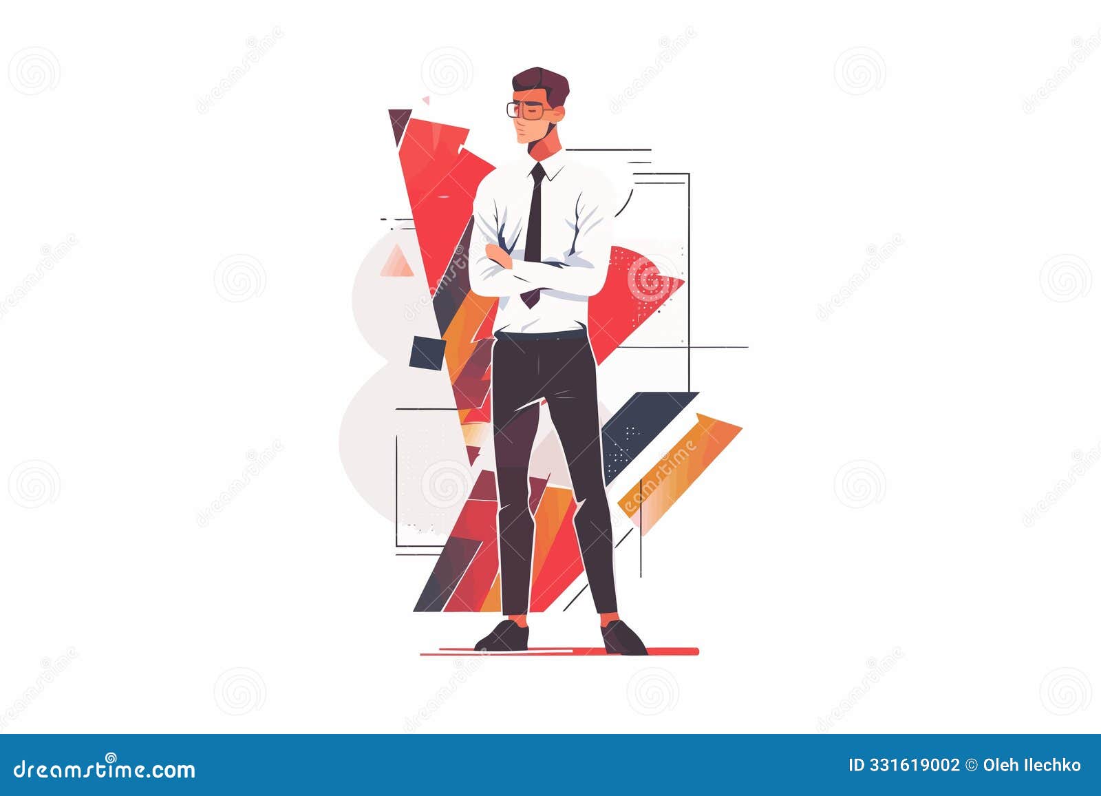 Entrepreneur Isolated Coloring Page For Kids Vector Illustration ...