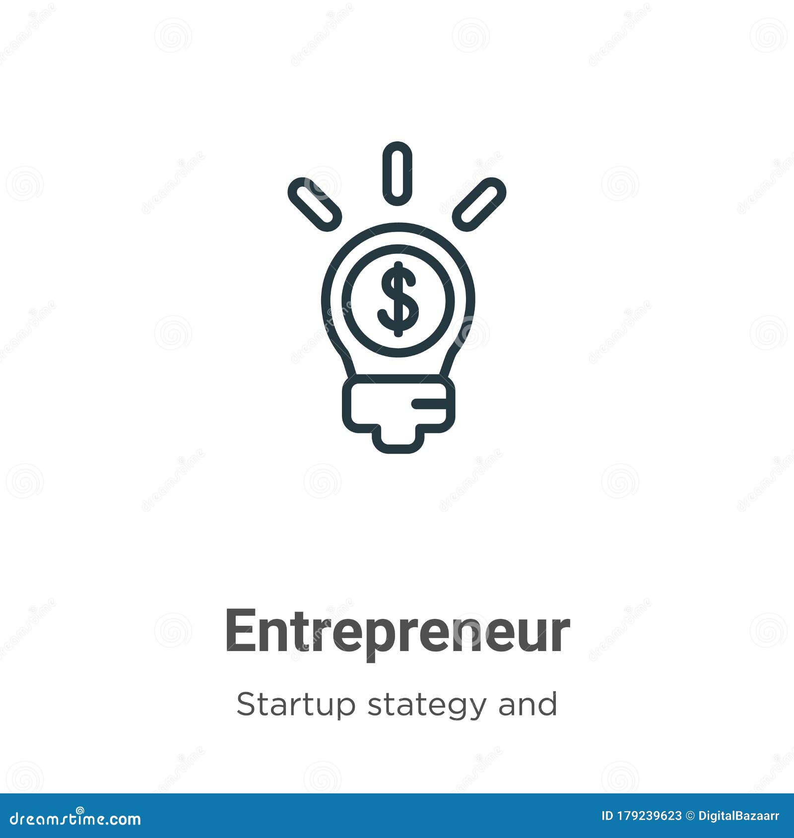 Entrepreneur Outline Icon. Simple Linear Element Illustration. Isolated ...