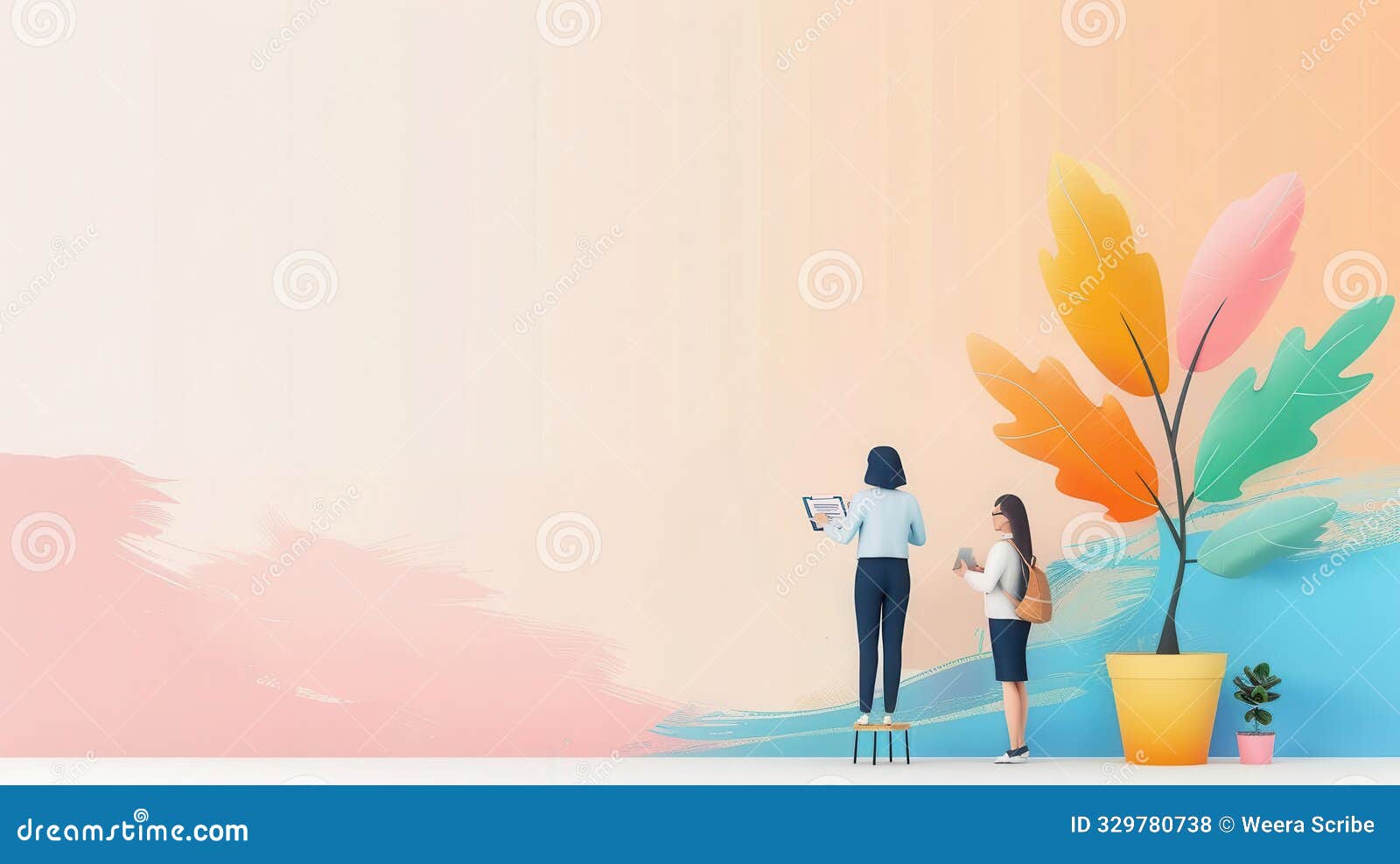 Entrepreneur Pitching a Sustainable Innovation, Right-aligned, Pastel ...