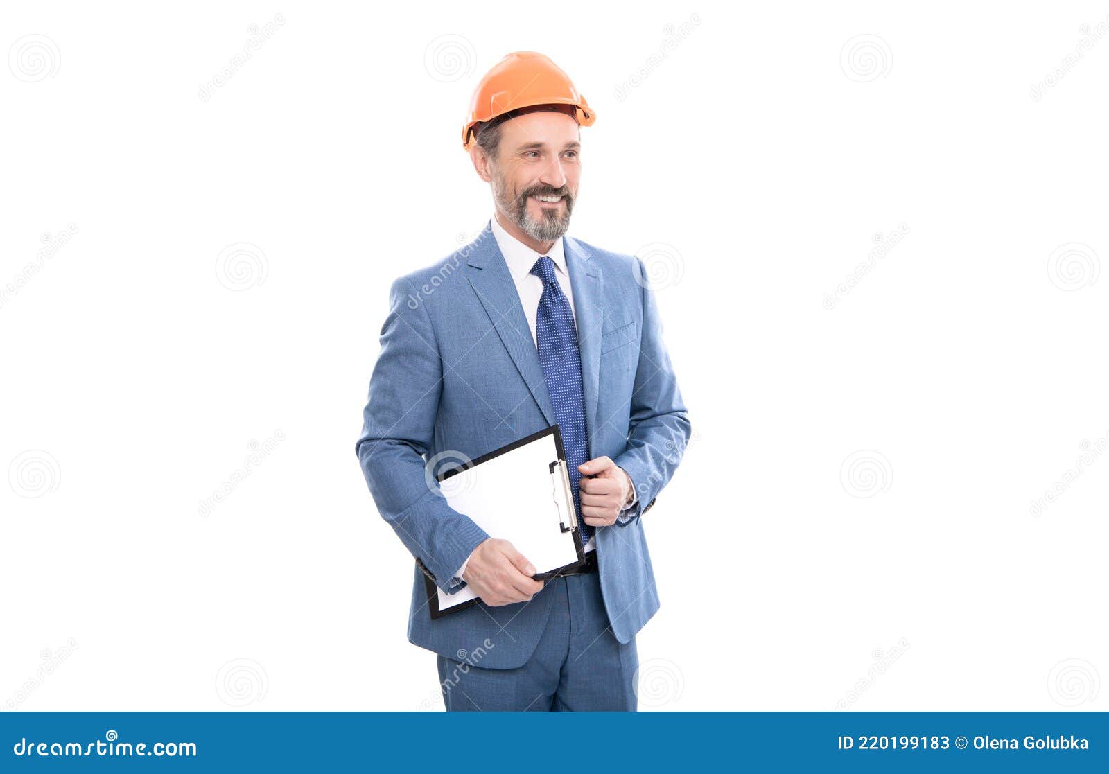 Entrepreneur with Project. Ceo with Construction Documents. Mature Boss ...