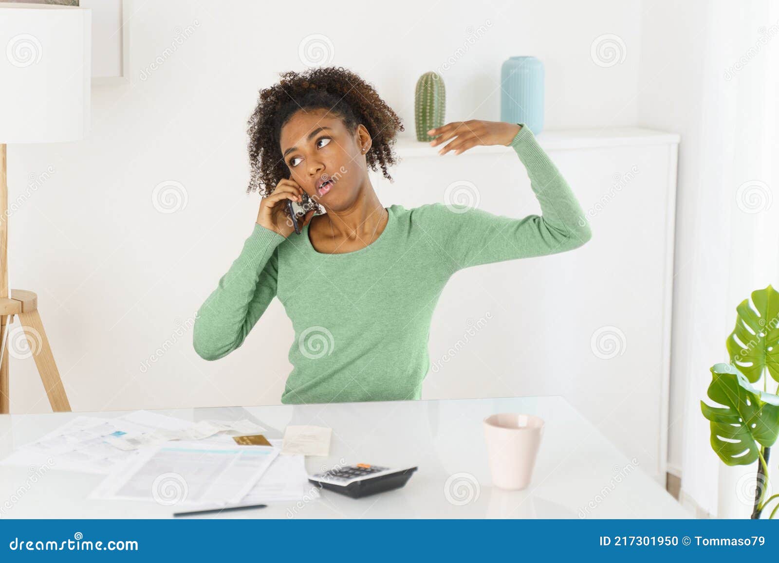 Entrepreneur Woman Calling Customer Support To Solve a Problem Stock ... Entrepreneur Woman Calling Customer Support To Solve a Problem Stock ...