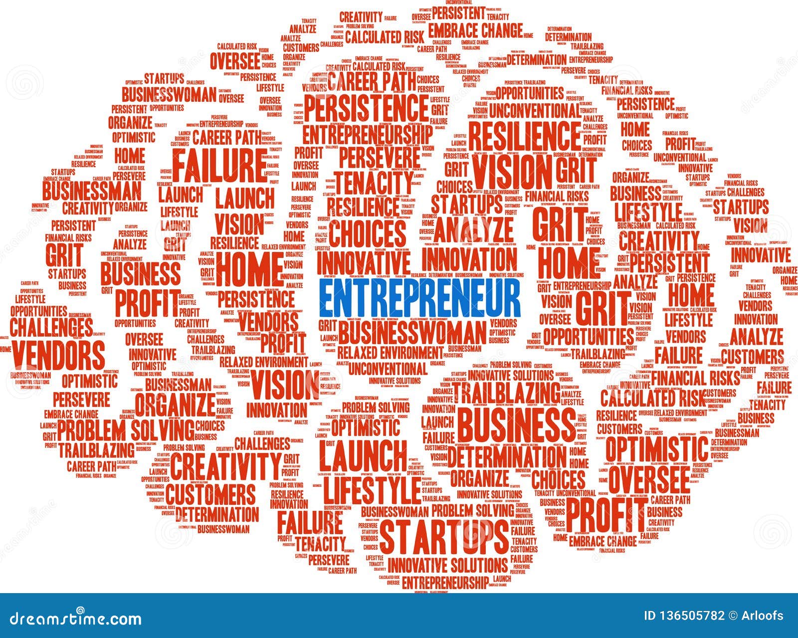 Entrepreneur Word Cloud stock vector. Illustration of opportunities ...