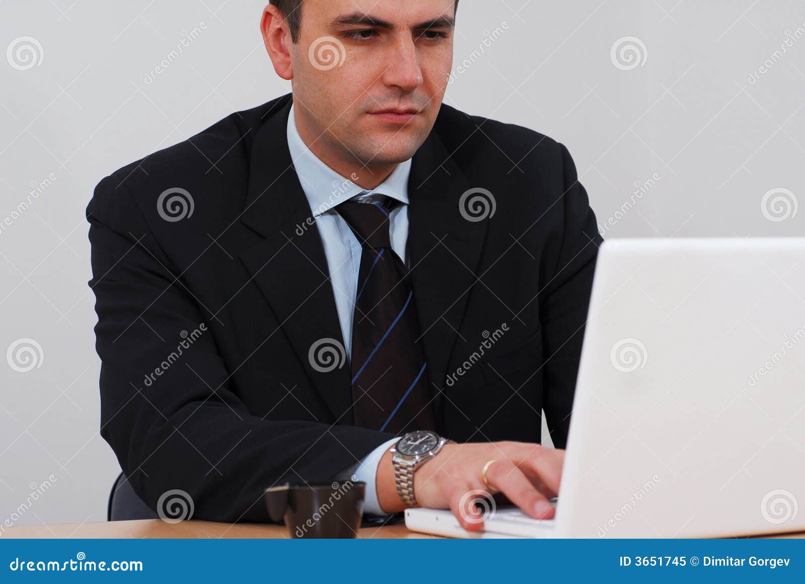 Entrepreneur Working on His Laptop Stock Image - Image of entrepreneur ...
