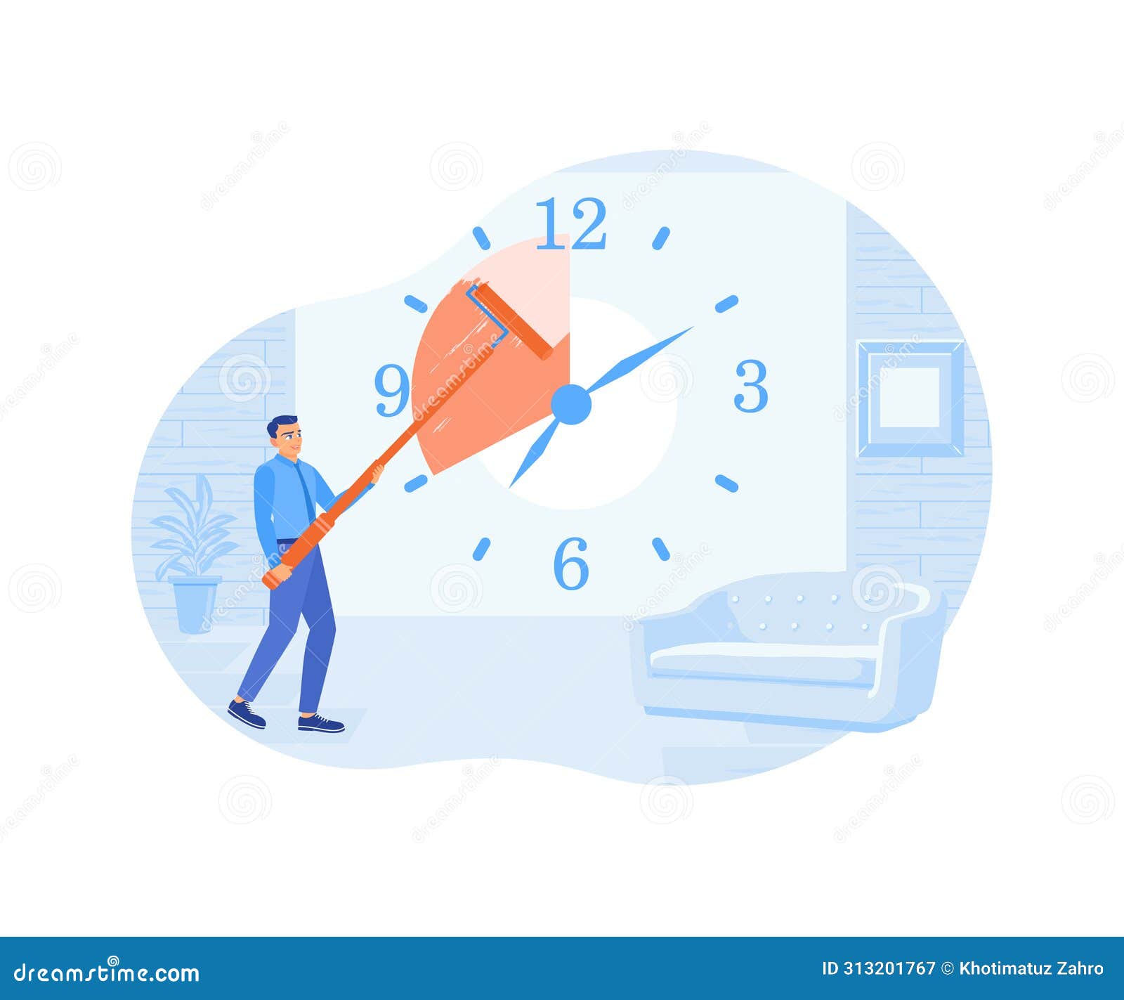 Entrepreneurs Control Time and Work. Men Finish Work on Time Stock ...