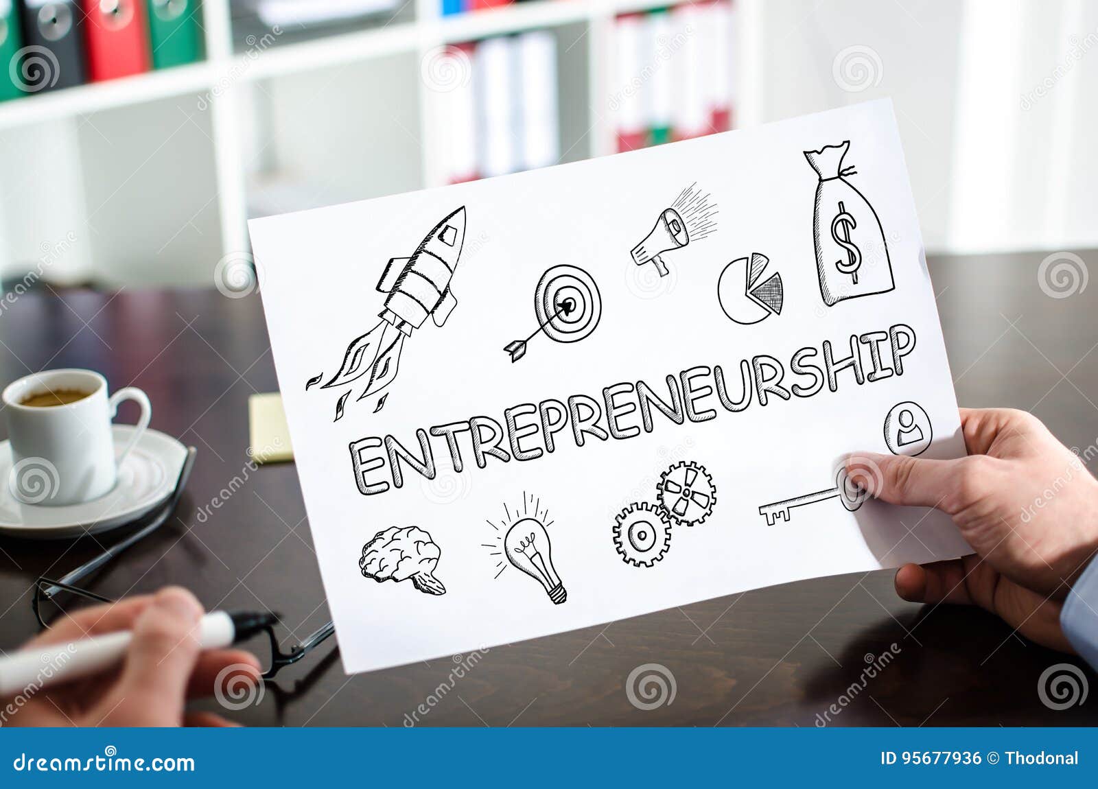 Entrepreneurship Concept on a Paper Stock Photo - Image of paper ...