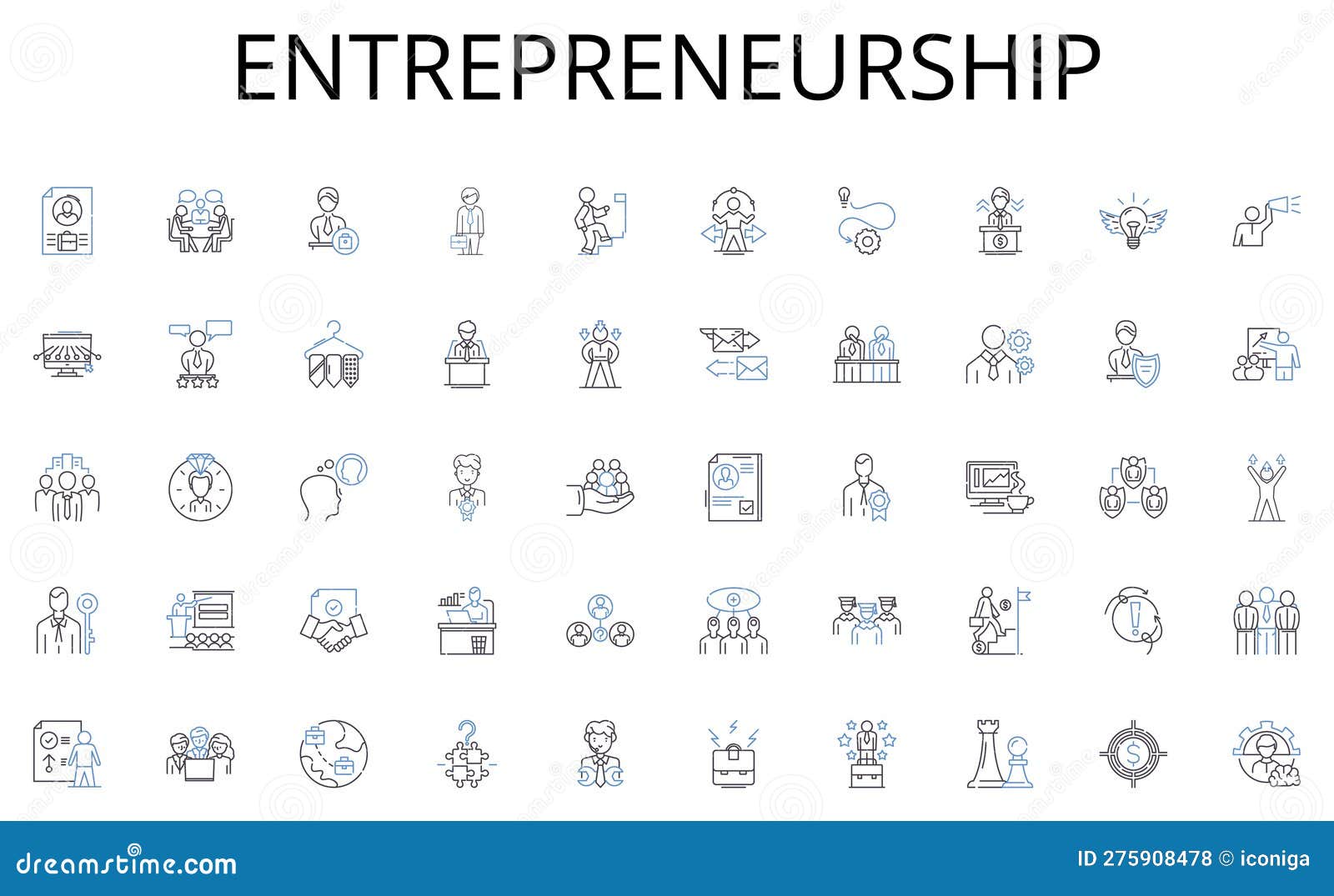 Entrepreneurship Line Icons Collection. Efficiency, Integration ... Entrepreneurship Line Icons Collection. Efficiency, Integration ...