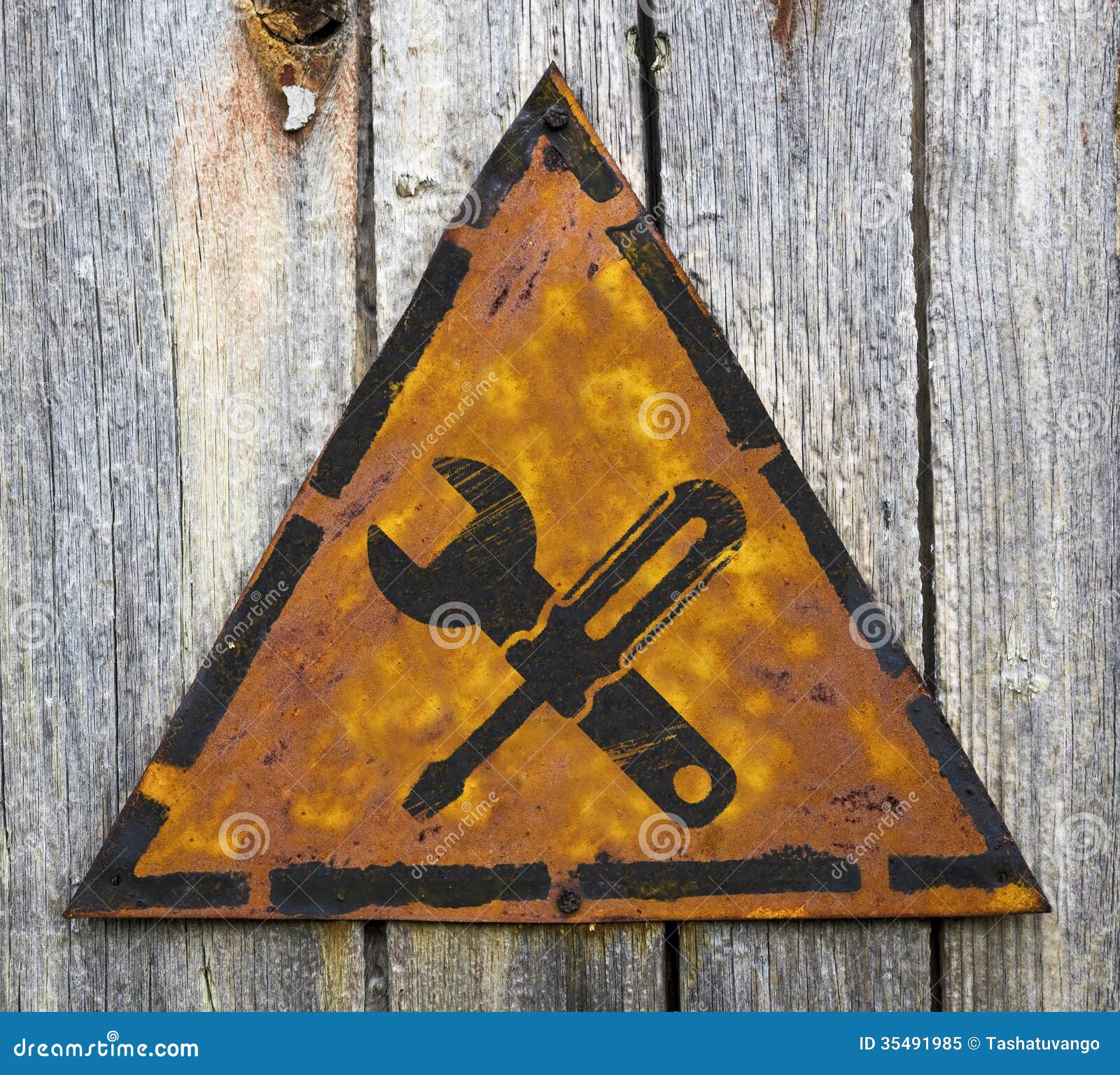 Entretenez Le Concept Sur Rusty Warning Sign. Image stock - Image of ...