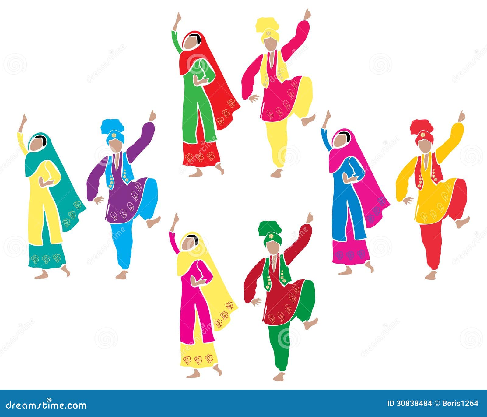 Entretenimiento de Bhangra ilustración del vector. Ilustración de ...