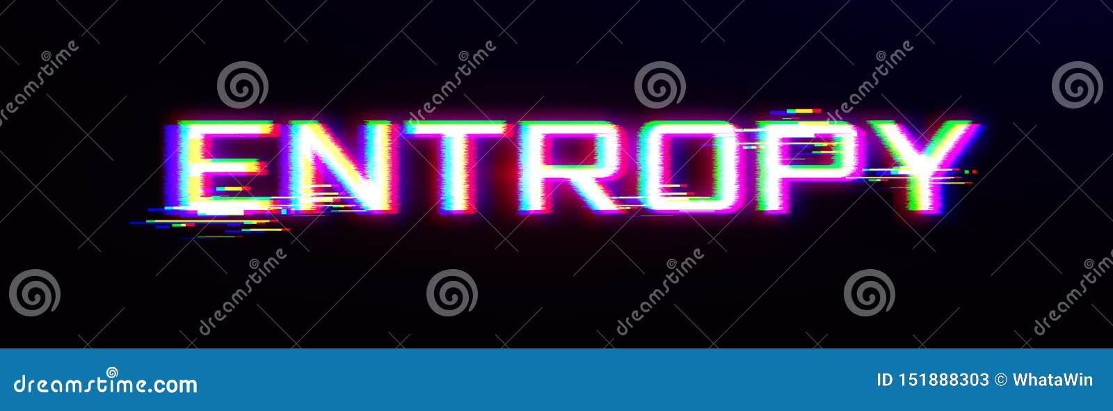 Entropy Concept. Thendy Glitch Effect on Dark BG Stock Vector ...
