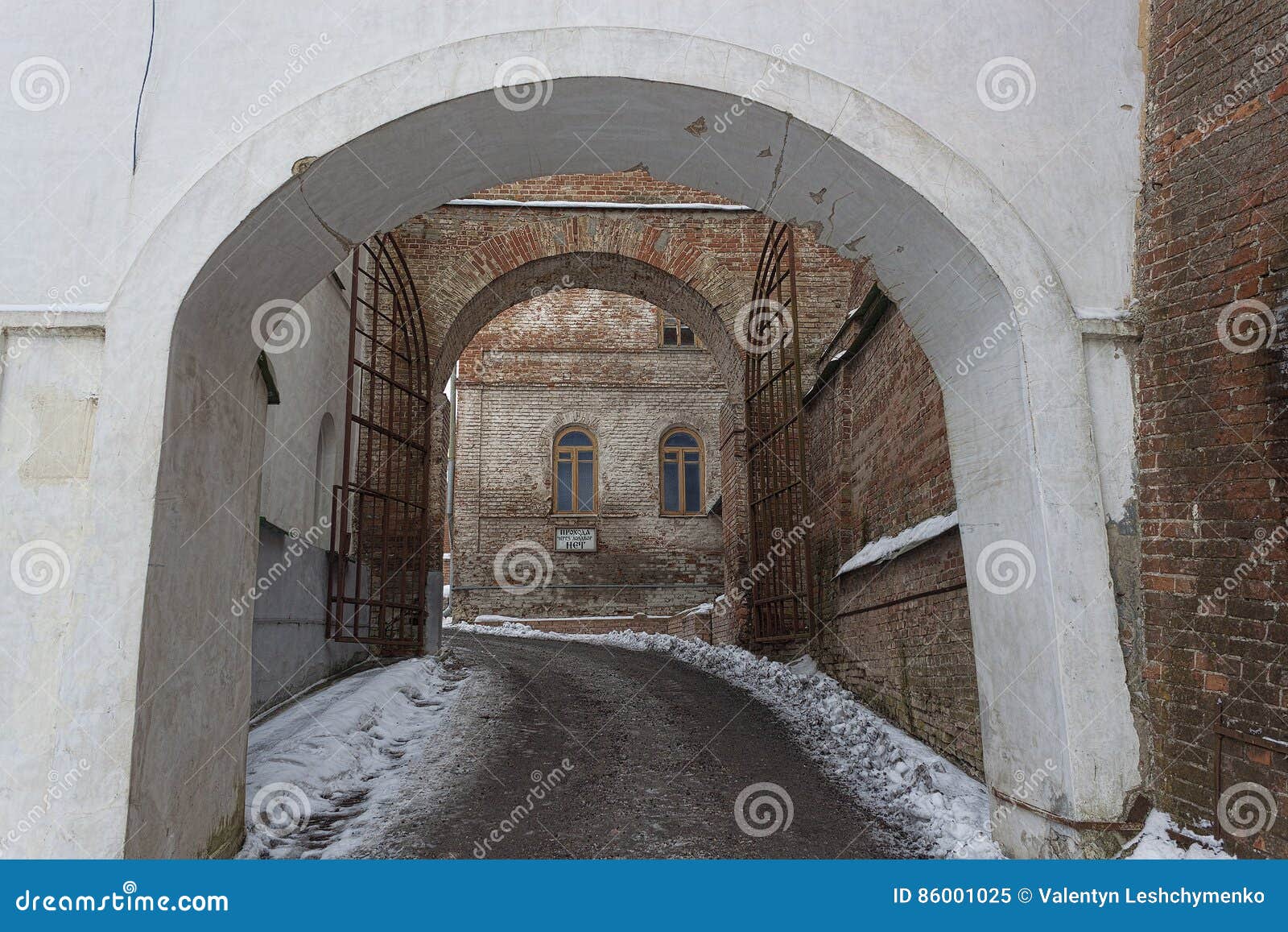 Entry Arch To The Medieval Village Royalty-Free Stock Image ...