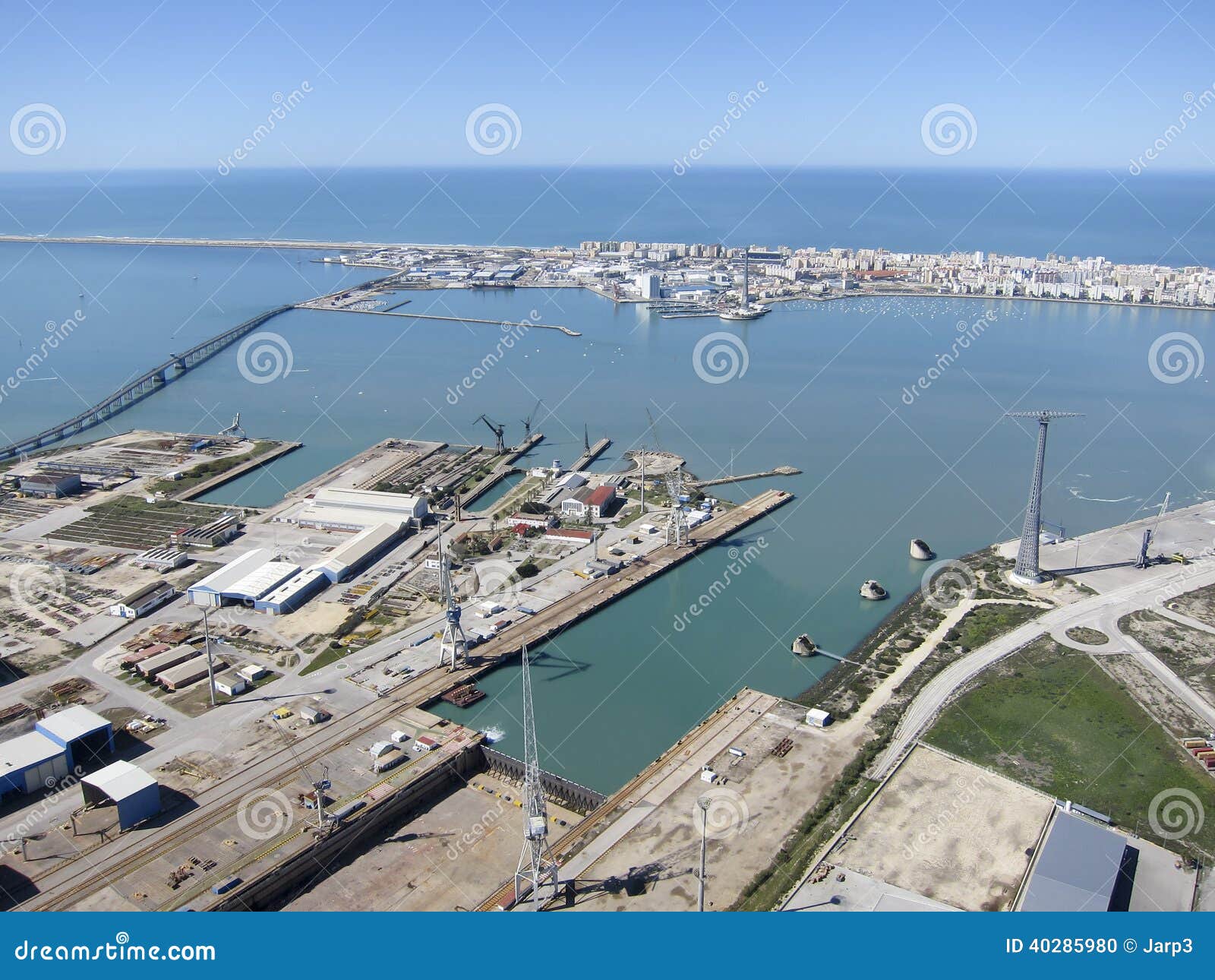 Entry cadiz stock photo. Image of bridge, dock, shipyard - 40285980