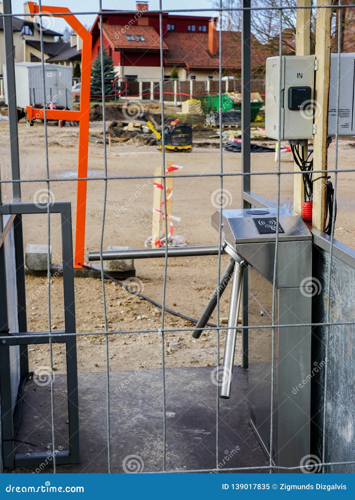 Entry Control System in the Workplace on the Construction Site Stock ...