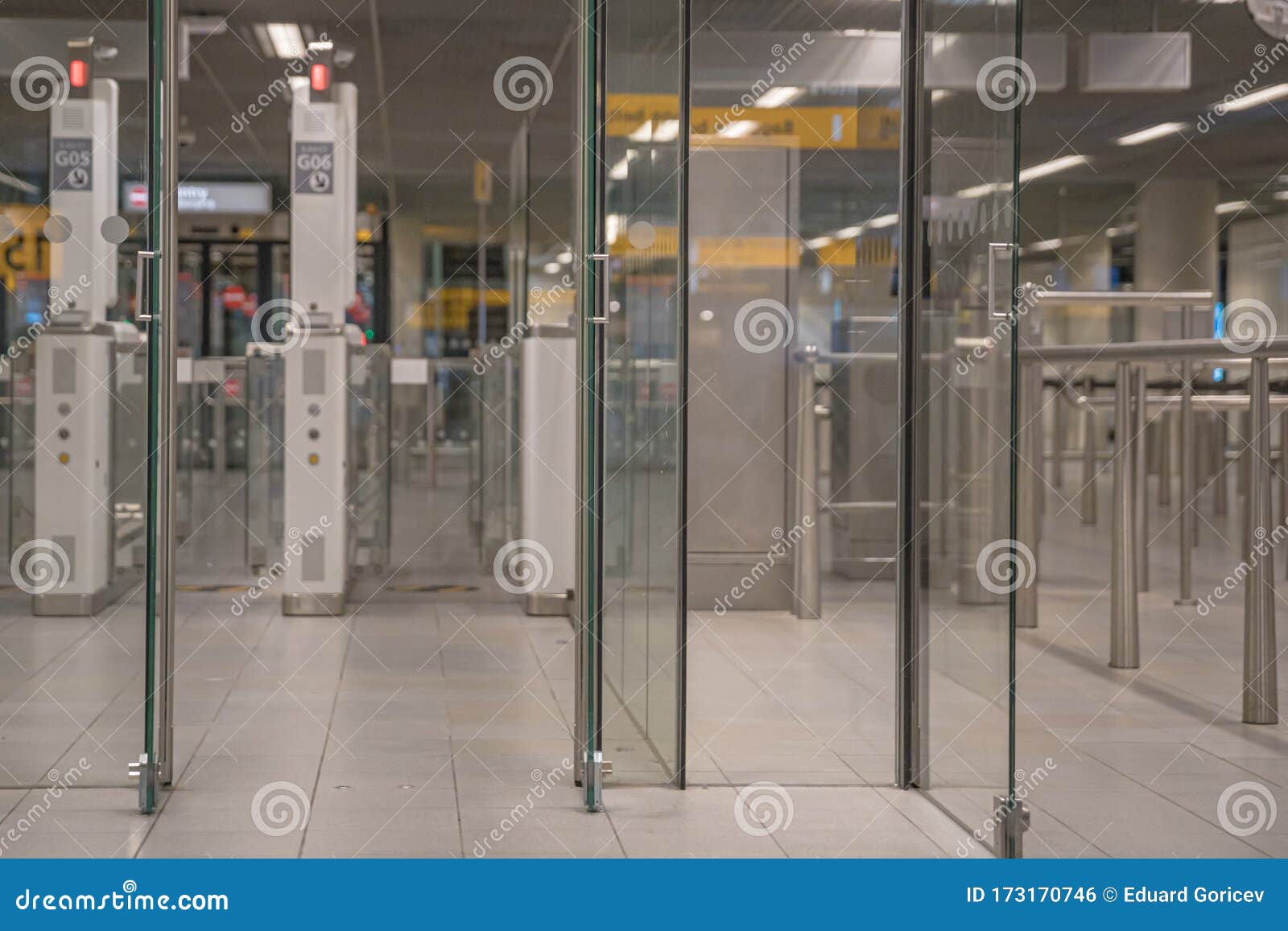 Entry into the Control Zone at the Airport, Security Check Stock Photo ...