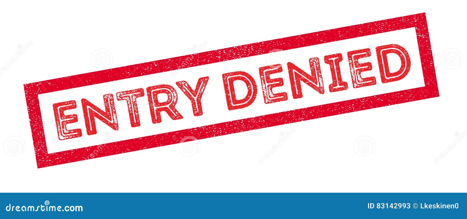 Entry Denied rubber stamp stock illustration. Illustration of disallow ...