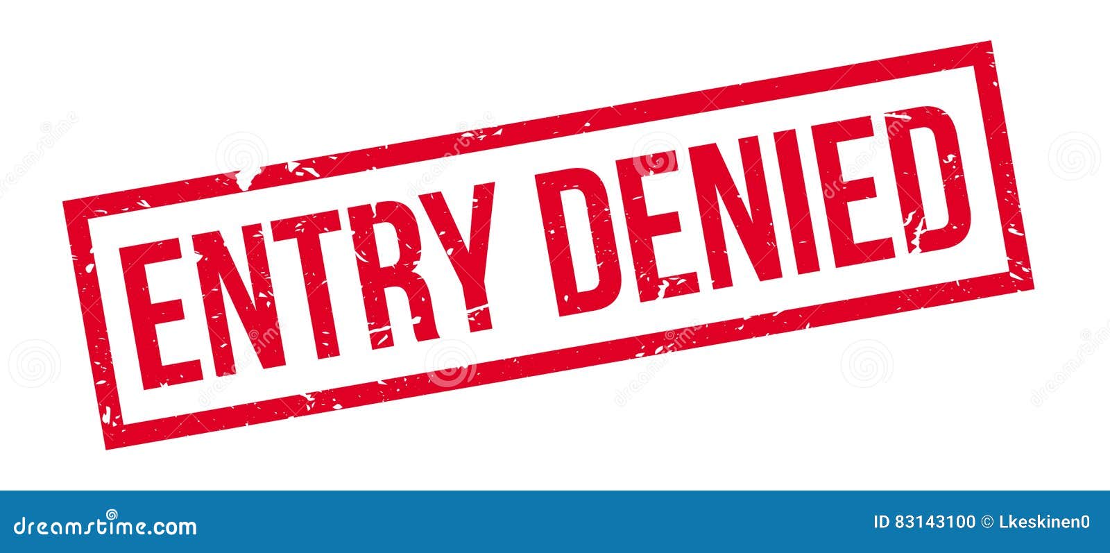 Entry Denied rubber stamp stock illustration. Illustration of interdict ...