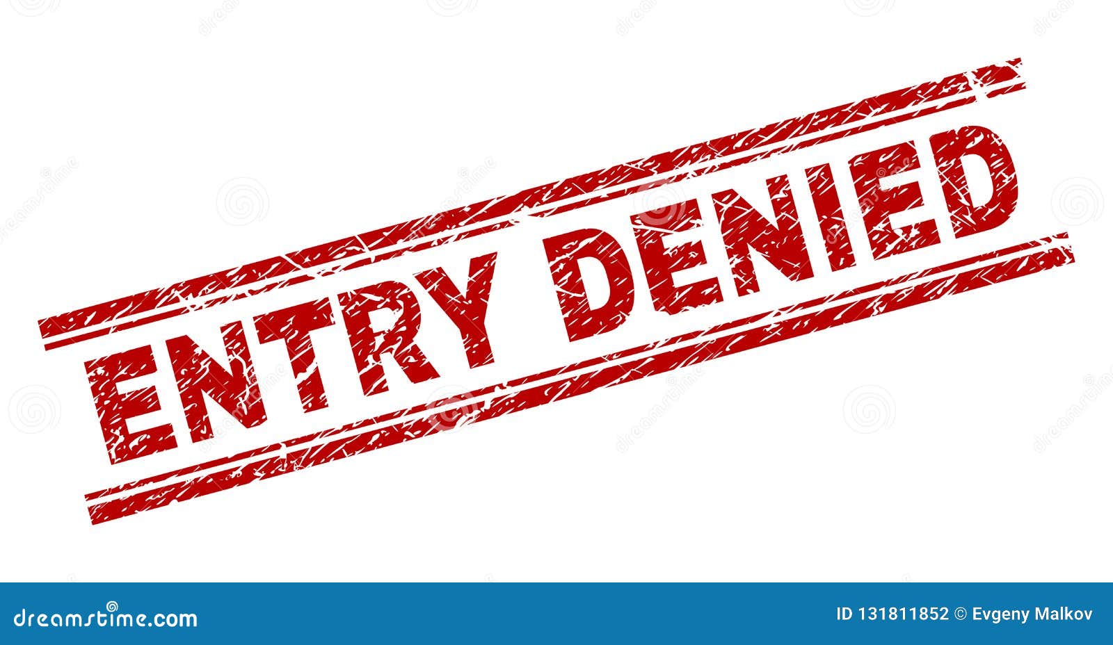 Grunge Textured ENTRY DENIED Stamp Seal Stock Vector - Illustration of ...