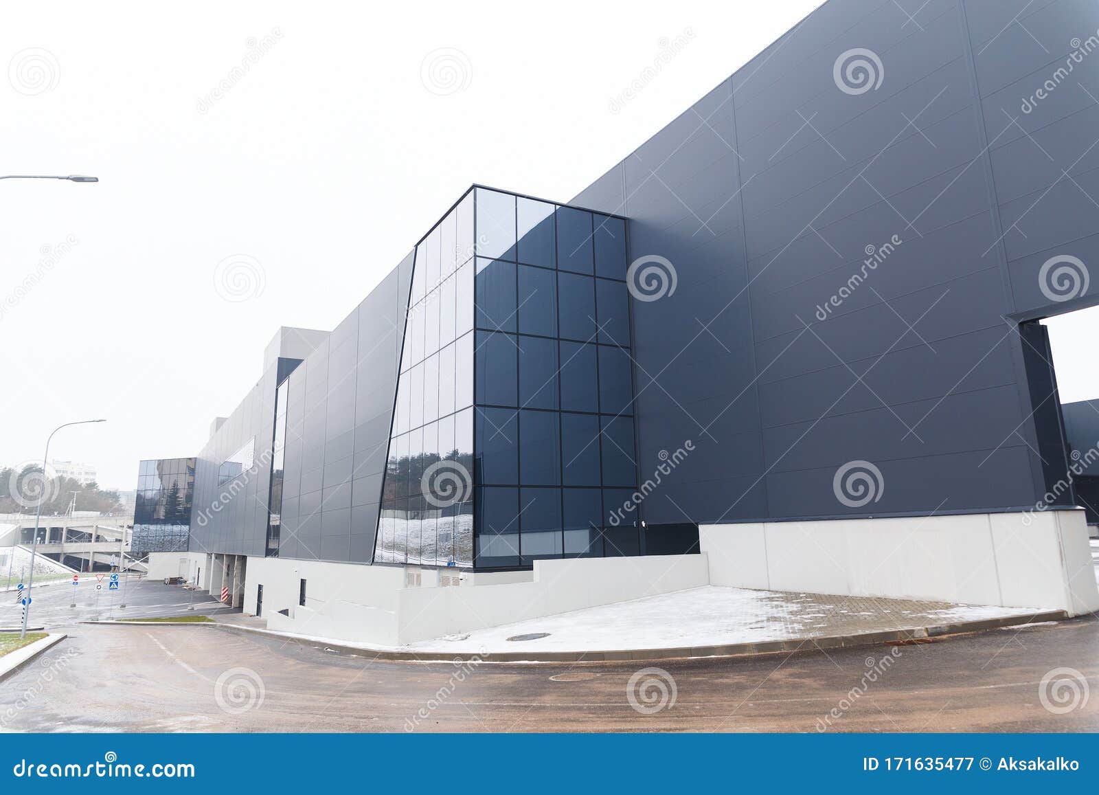 Entry in a Distribution Warehouse with Cargo Doors Stock Image - Image ...