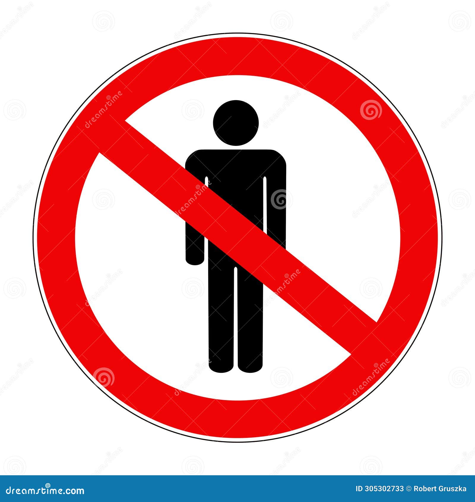 Entry forbidden stock vector. Illustration of warning - 305302733