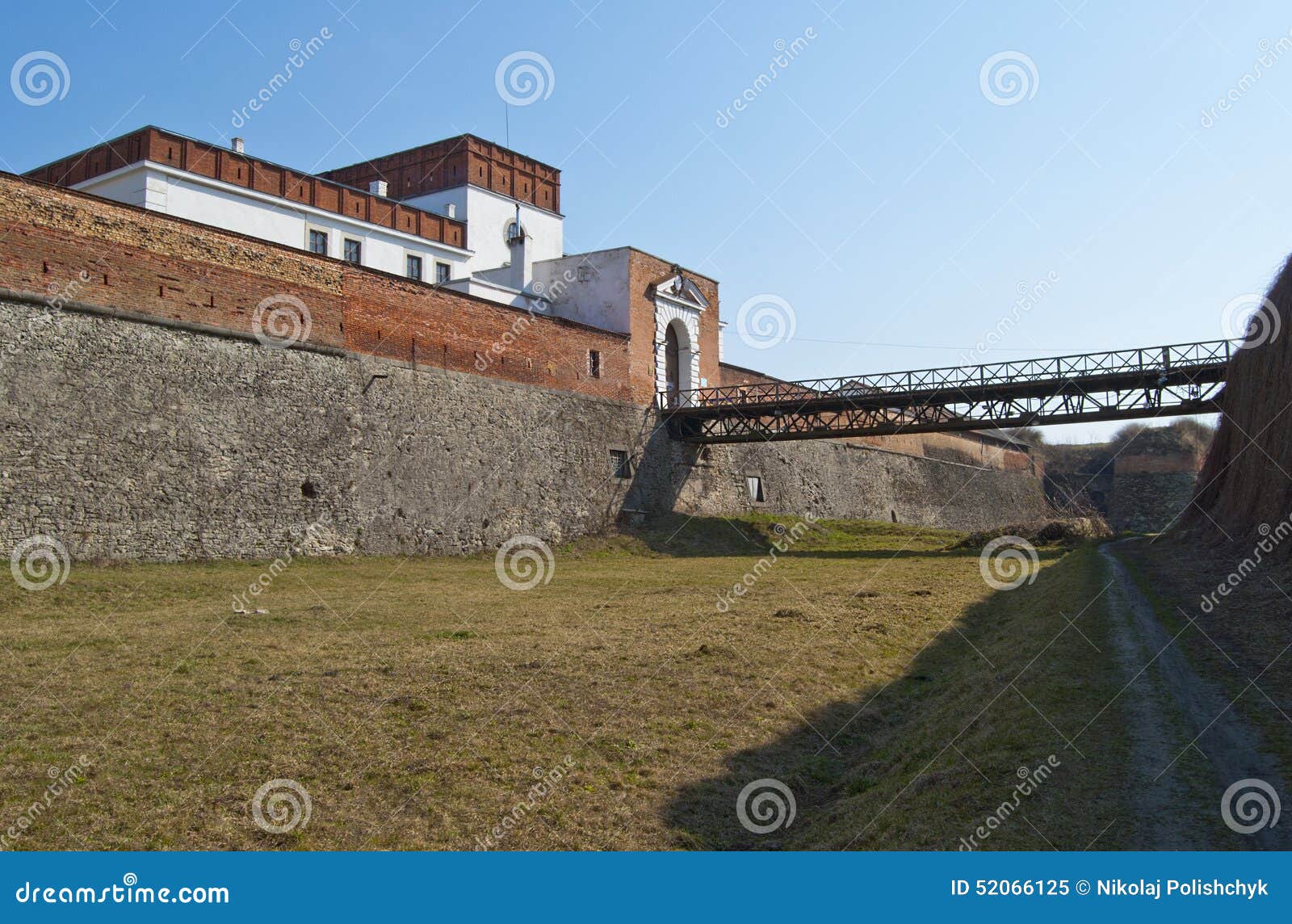 Entry Gate Bridge and the Ancient Castle. Stock Image - Image of ...