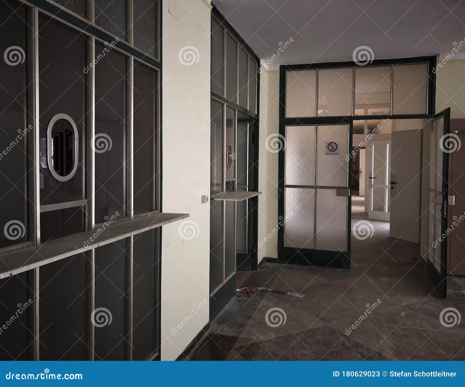 Entry Hall from an Old Hospital Stock Image - Image of wall, corridor ...