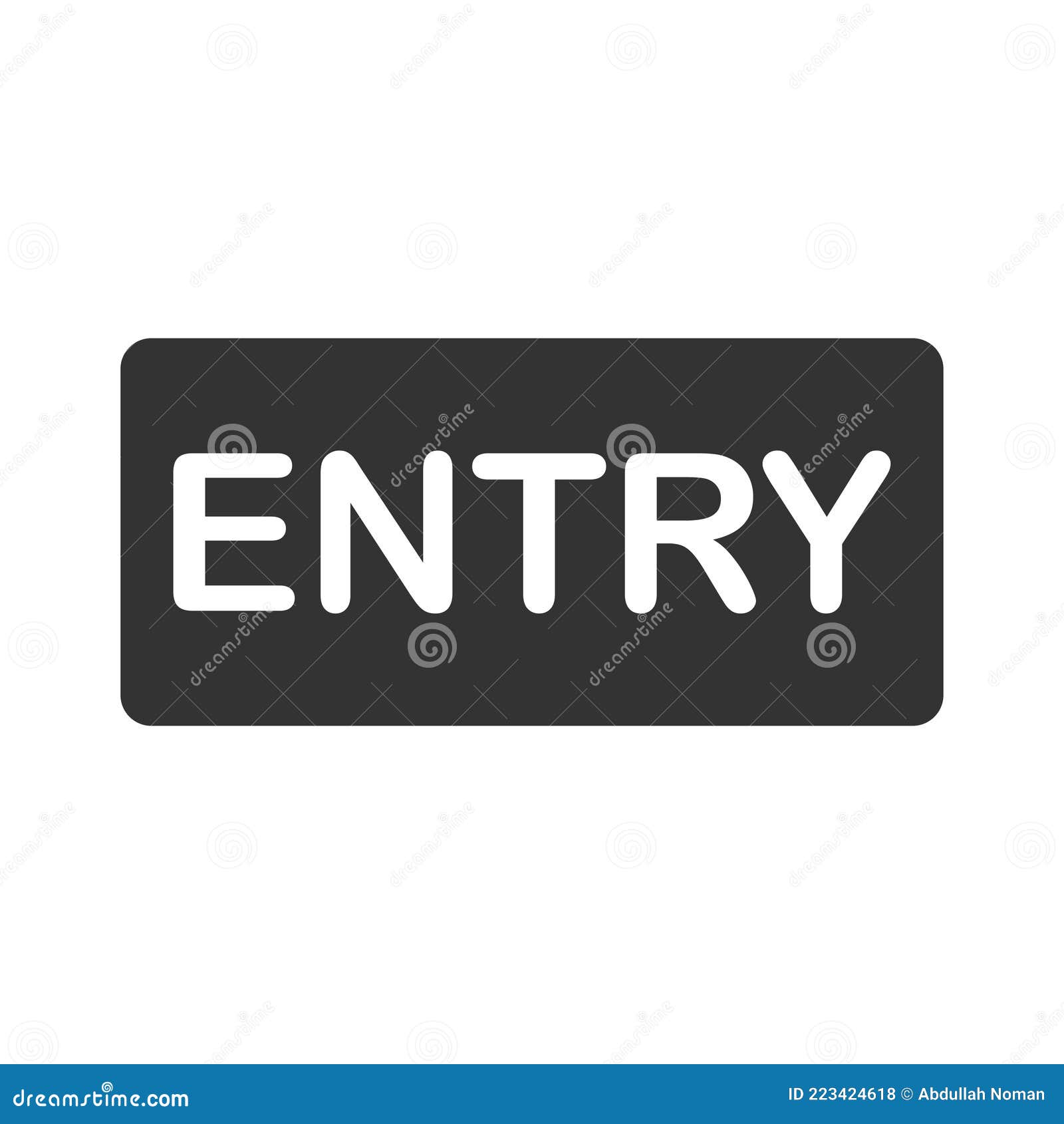 Entry icon design vector stock vector. Illustration of hall - 223424618